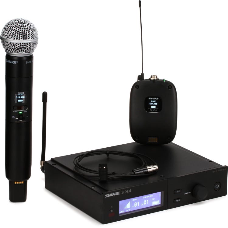 Shure SLX14/93 Wireless Lavalier Microphone System H5 Band, 55% OFF