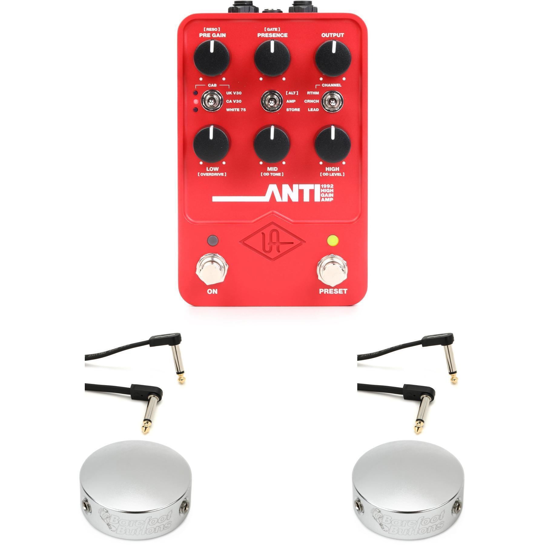 Universal Audio UAFX Anti 1992 High Gain Amp Pedal with Patch Cables ...