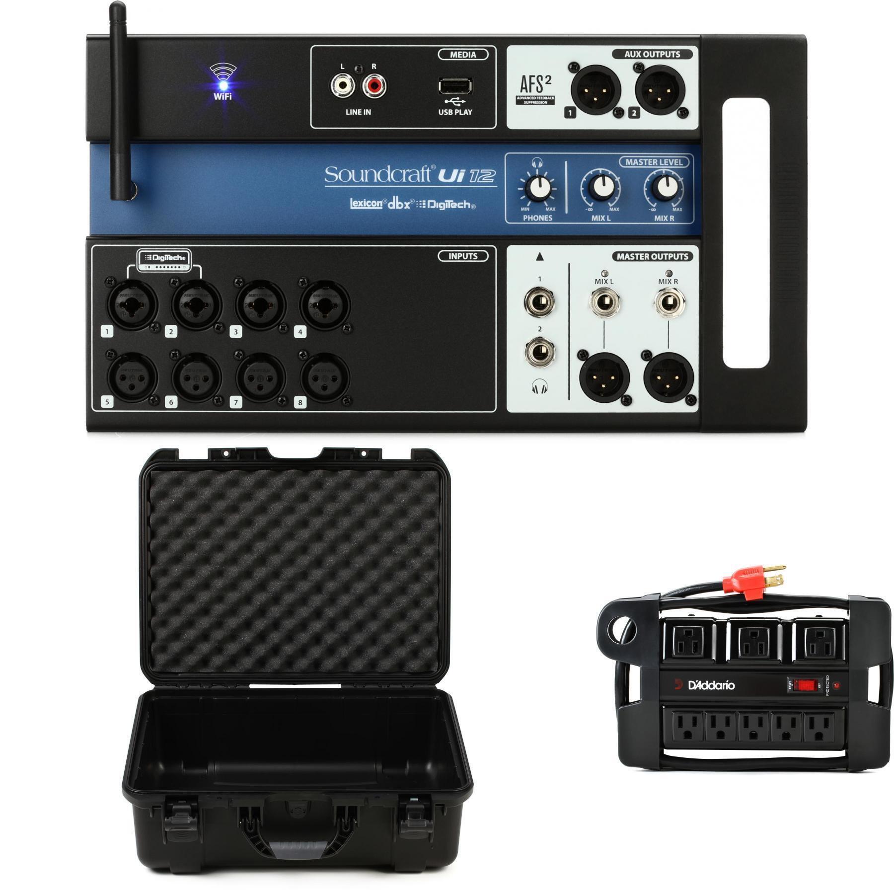 Soundcraft Ui12 12-channel Remote-controlled Digital Mixer and Case ...