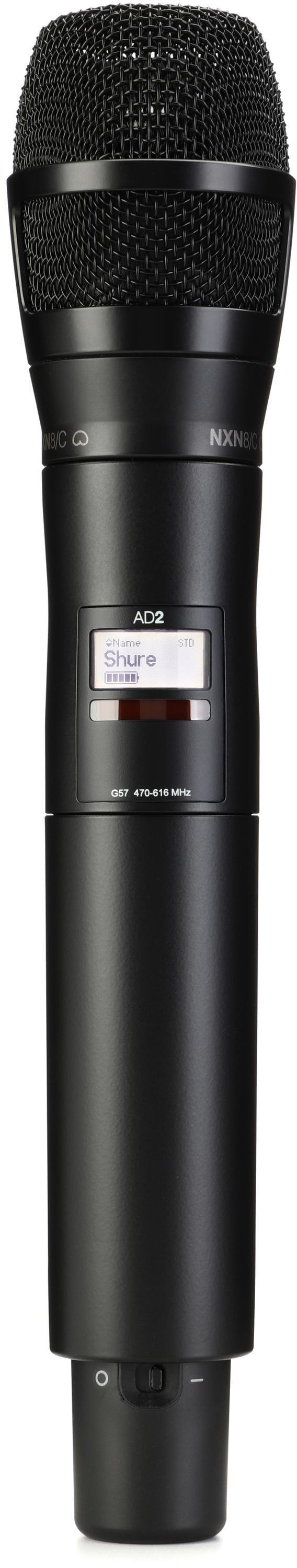 Shure AD2/N8C Wireless Handheld Microphone Transmitter - Black | Sweetwater