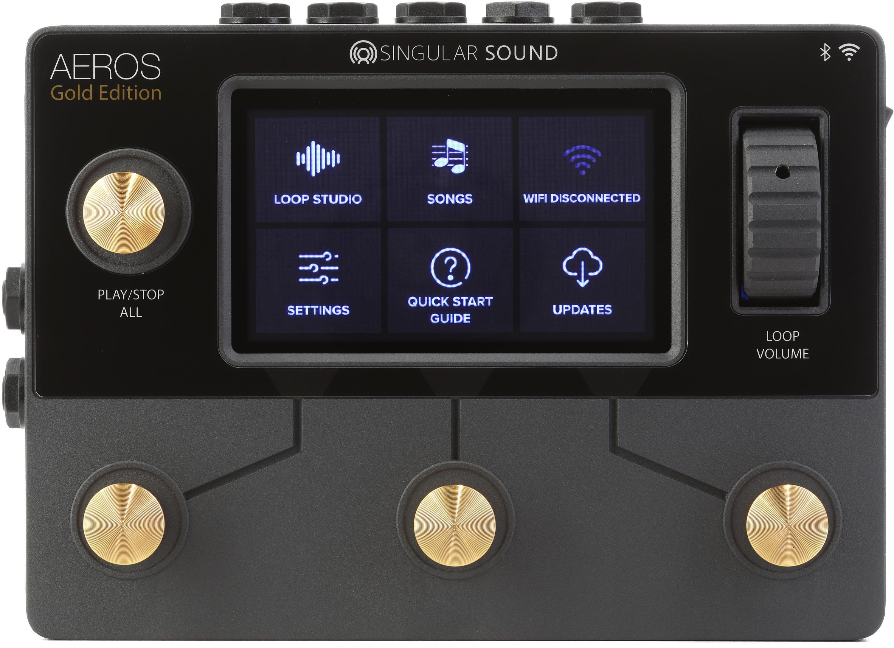 Singular Sound Aeros Loop Studio Gold Edition Stereo Looper Pedal ...