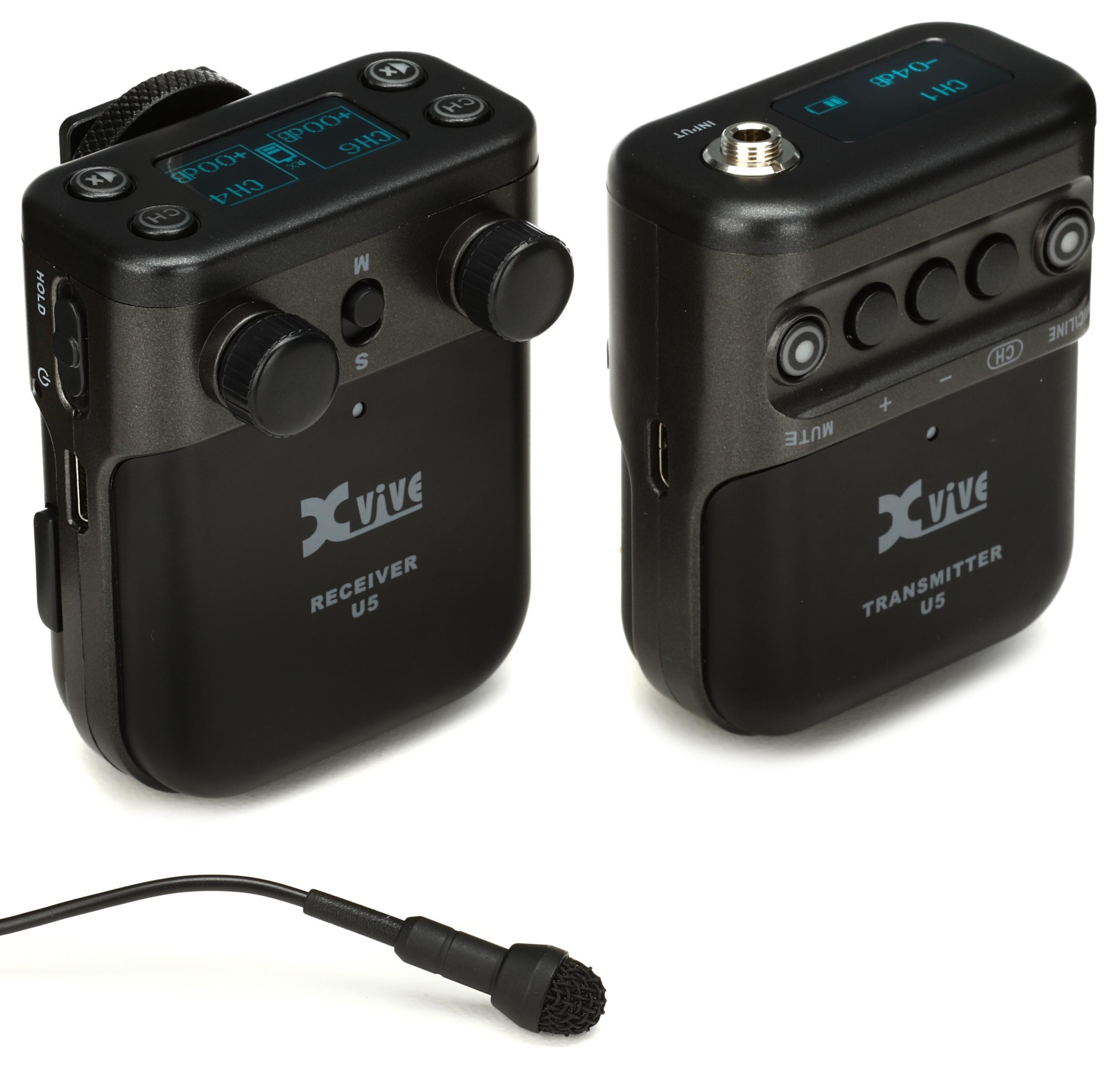 Xvive U5 Camera-mounted Wireless Lavalier Microphone System | Sweetwater