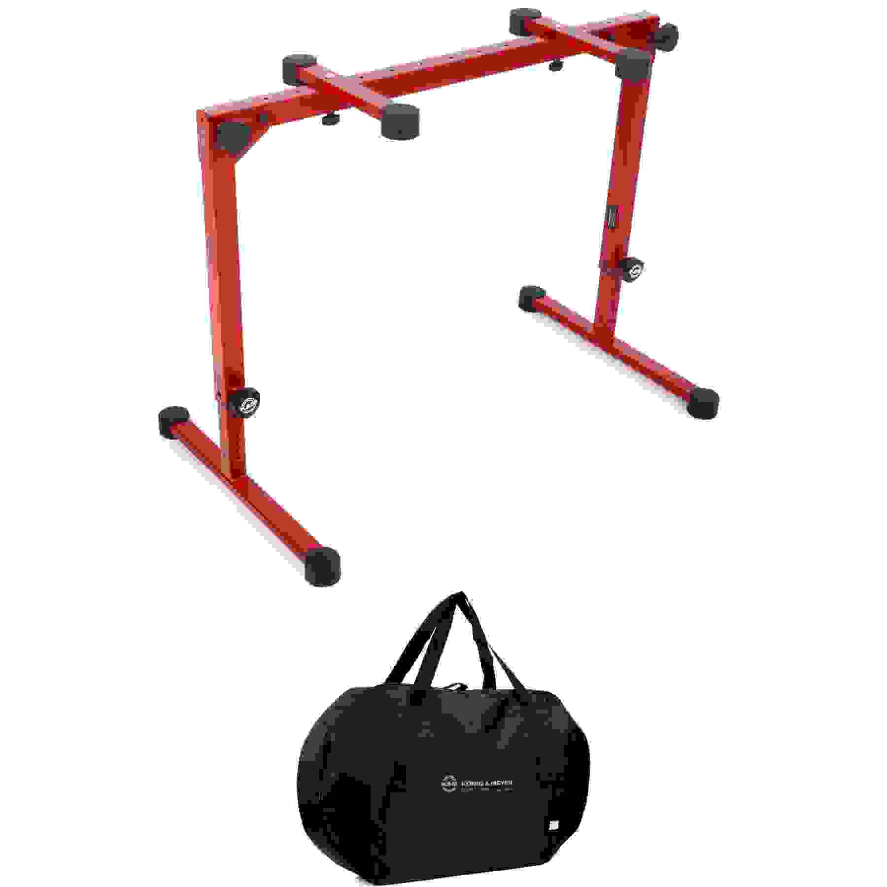 K&M 18820 Omega Pro Keyboard Stand with Carrying Case - Ruby Red ...