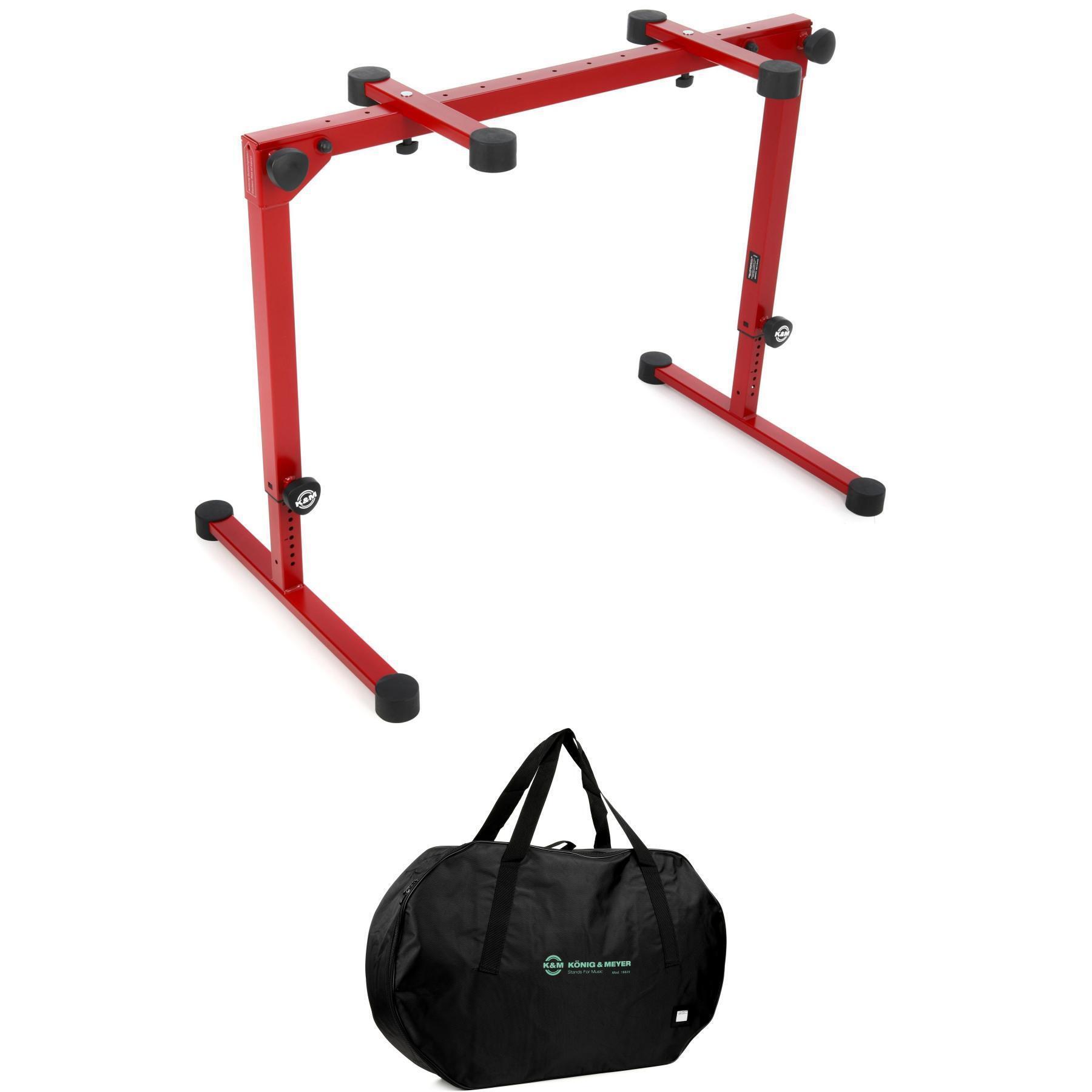 K&M 18820 Omega Pro Keyboard Stand with Carrying Case - Ruby Red ...