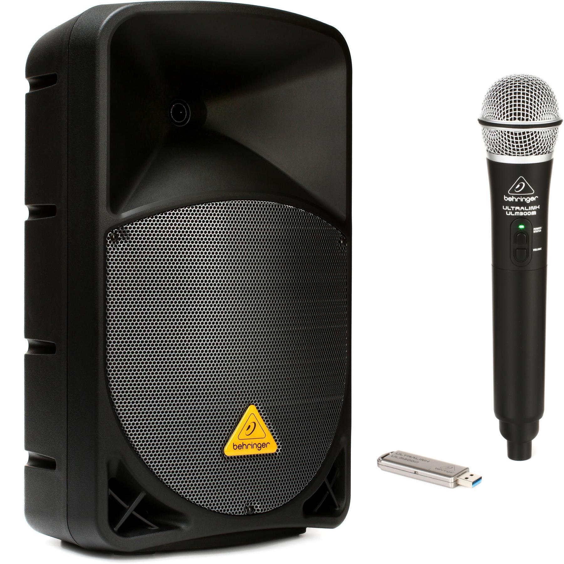 Behringer Eurolive B112W 1000W 12 inch Powered Speaker and ULM300USB ...