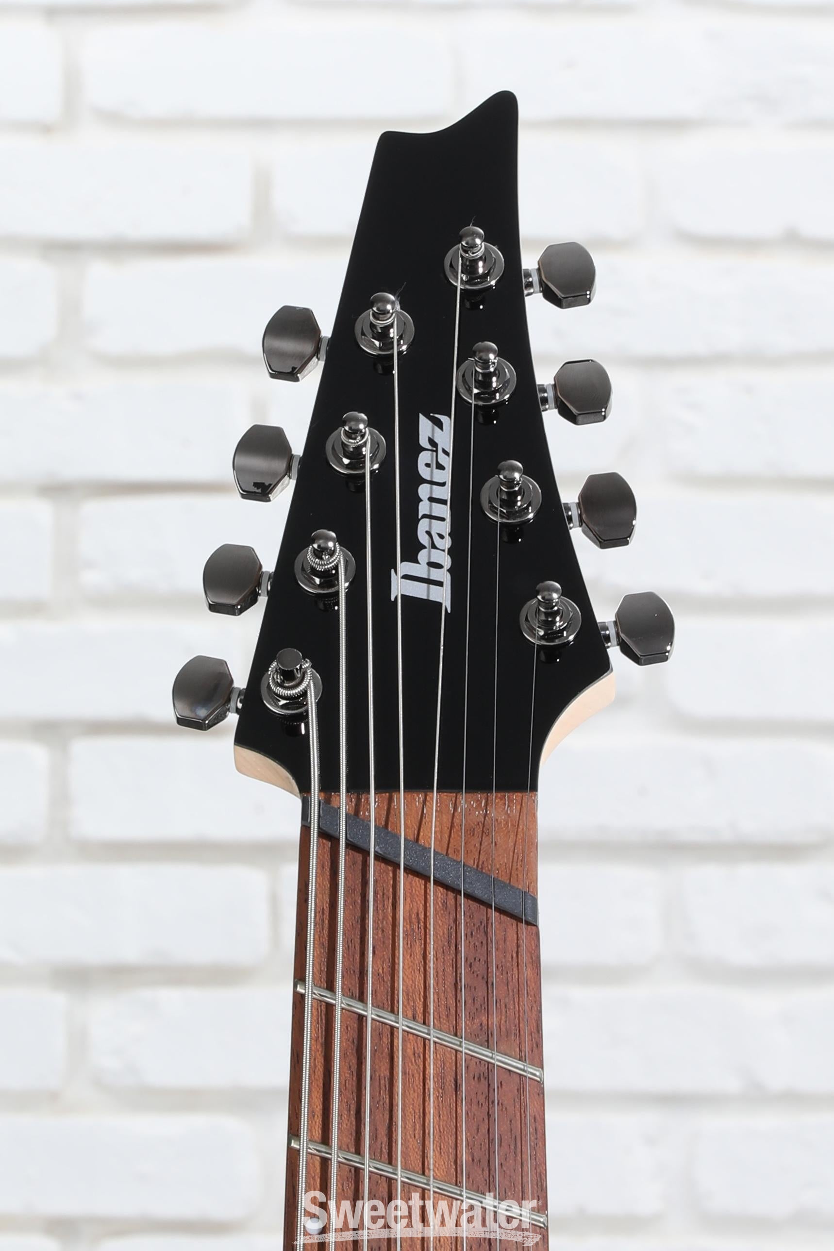 Ibanez RGMS8 Multi-scale 8-string Electric Guitar - Black | Sweetwater