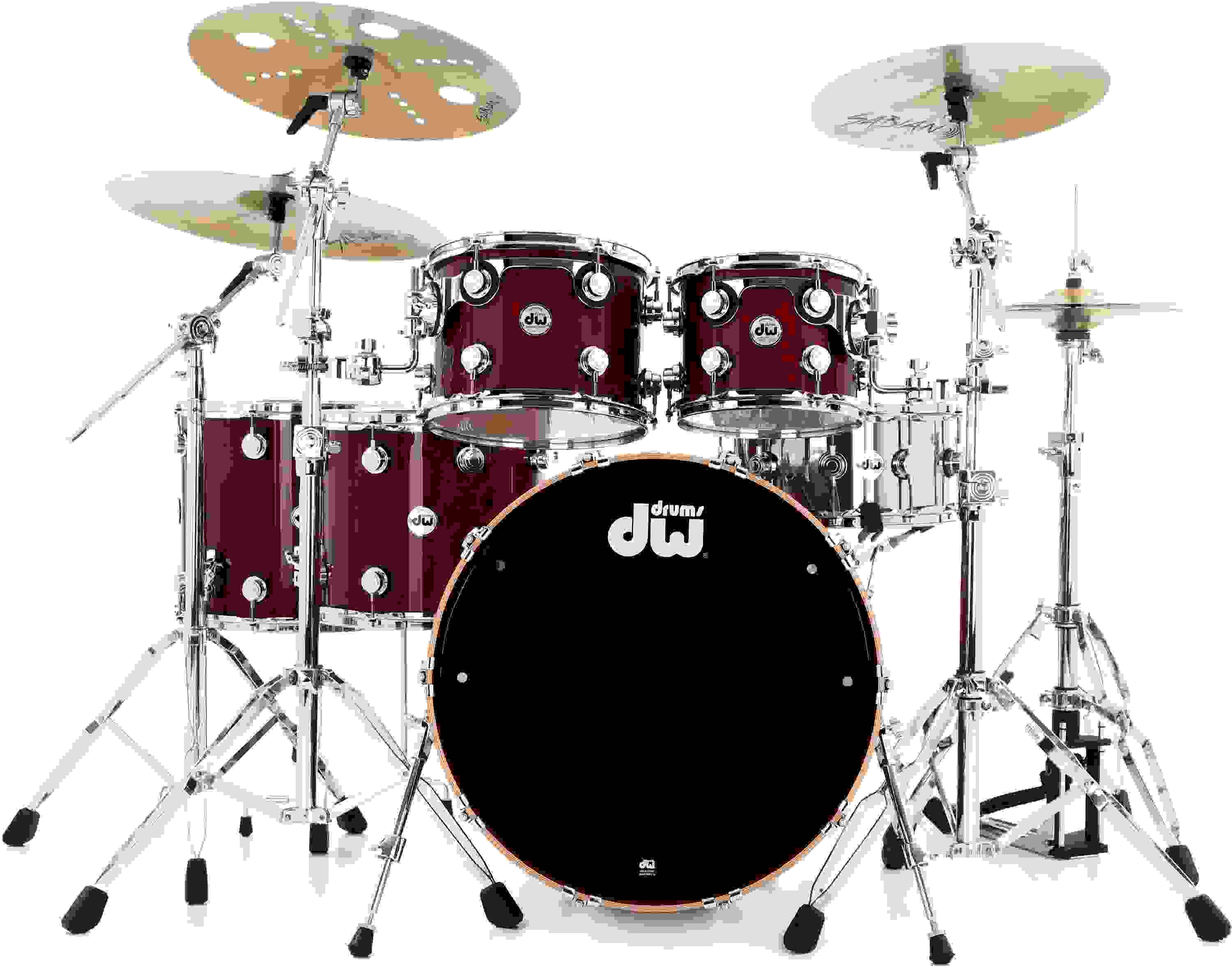 DW Collector's Series Exotic 5-piece Shell Pack - Cherry Stain Lacquer ...
