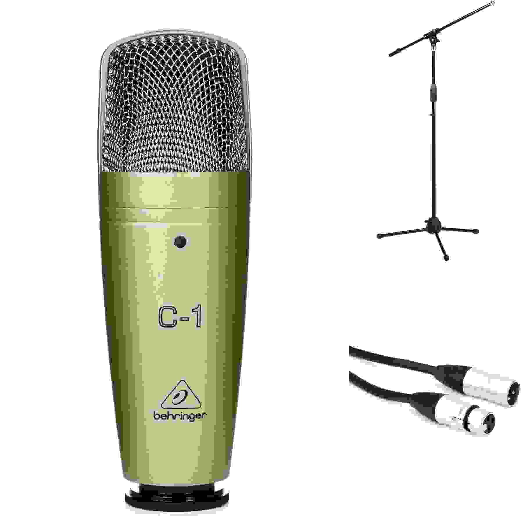 Behringer C-1 Large-diaphragm Condenser Microphone Bundle with Stand ...