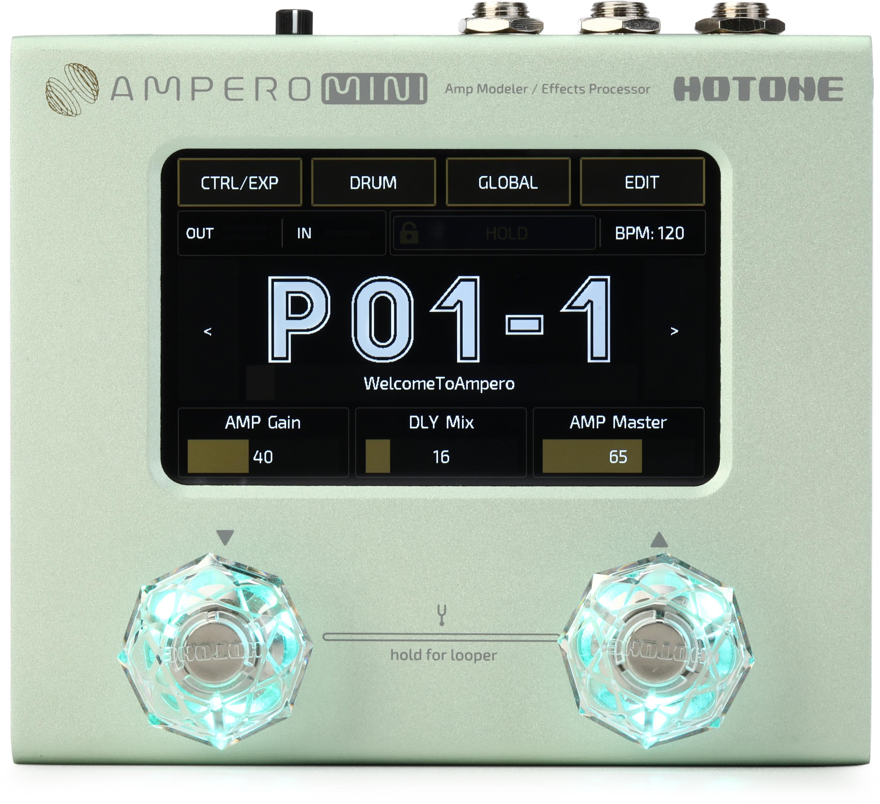 Hotone Ampero Mini Amp Modeler and Effects Processor - Matcha | Sweetwater
