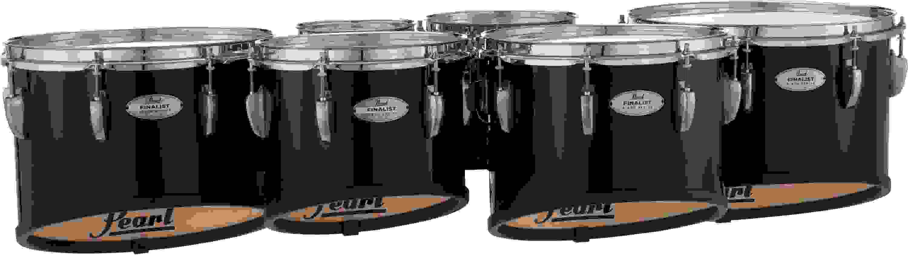 Pearl Finalist Marching Tenor Drums - 6/8/10/12/13/14-inch, Midnight ...