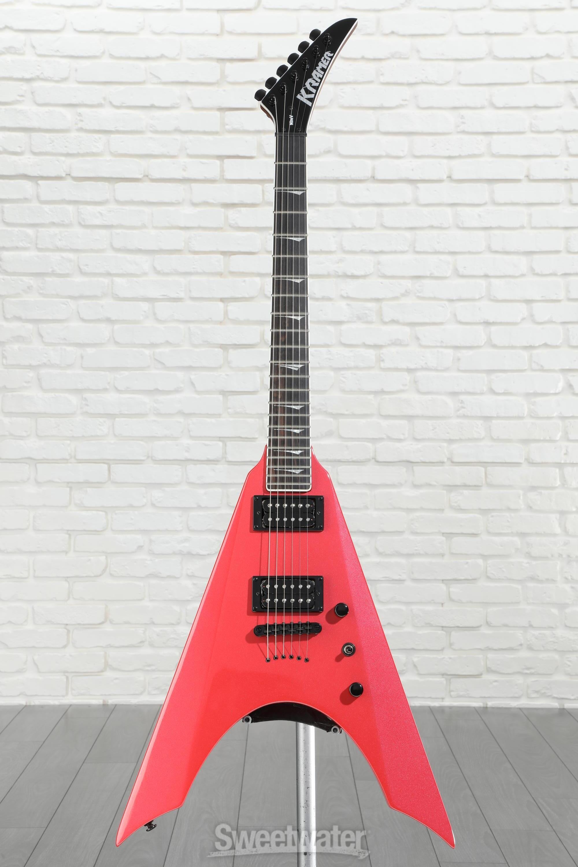 Kramer Nite-V Electric Guitar - Crimson Red Metallic | Sweetwater