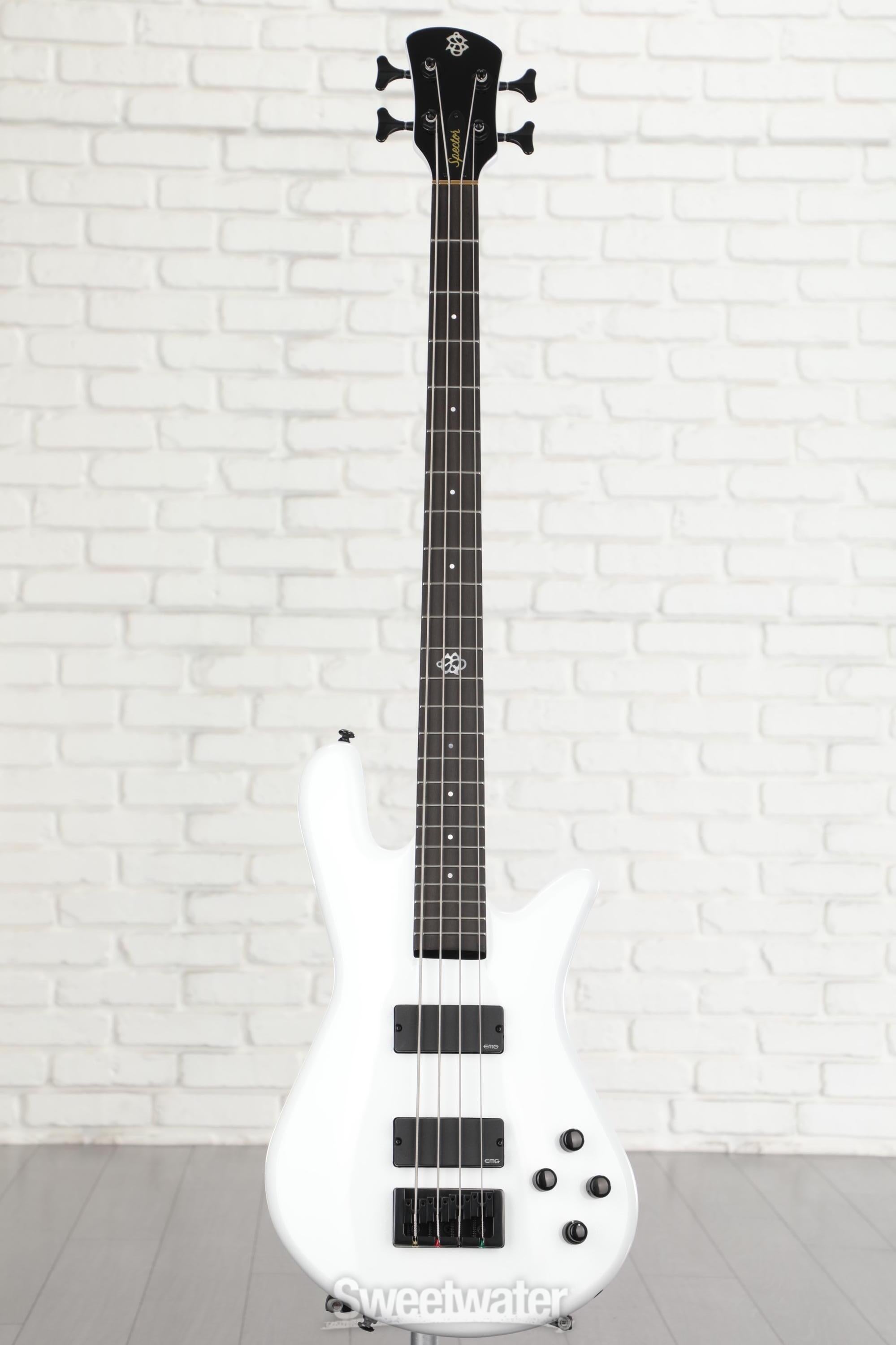 Spector NS Ethos High Performance 4 Bass Guitar - White Sparkle Gloss ...