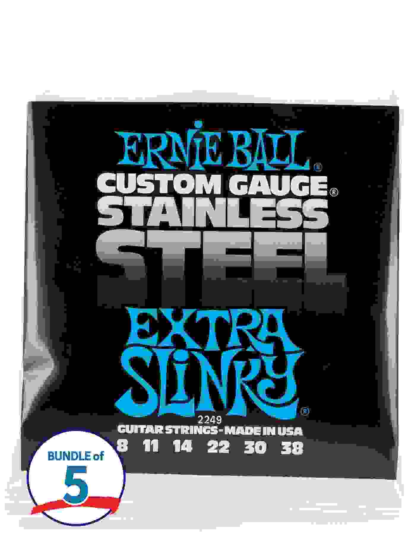 Ernie Ball 2249 Extra Slinky Stainless Steel Wound Electric Guitar ...