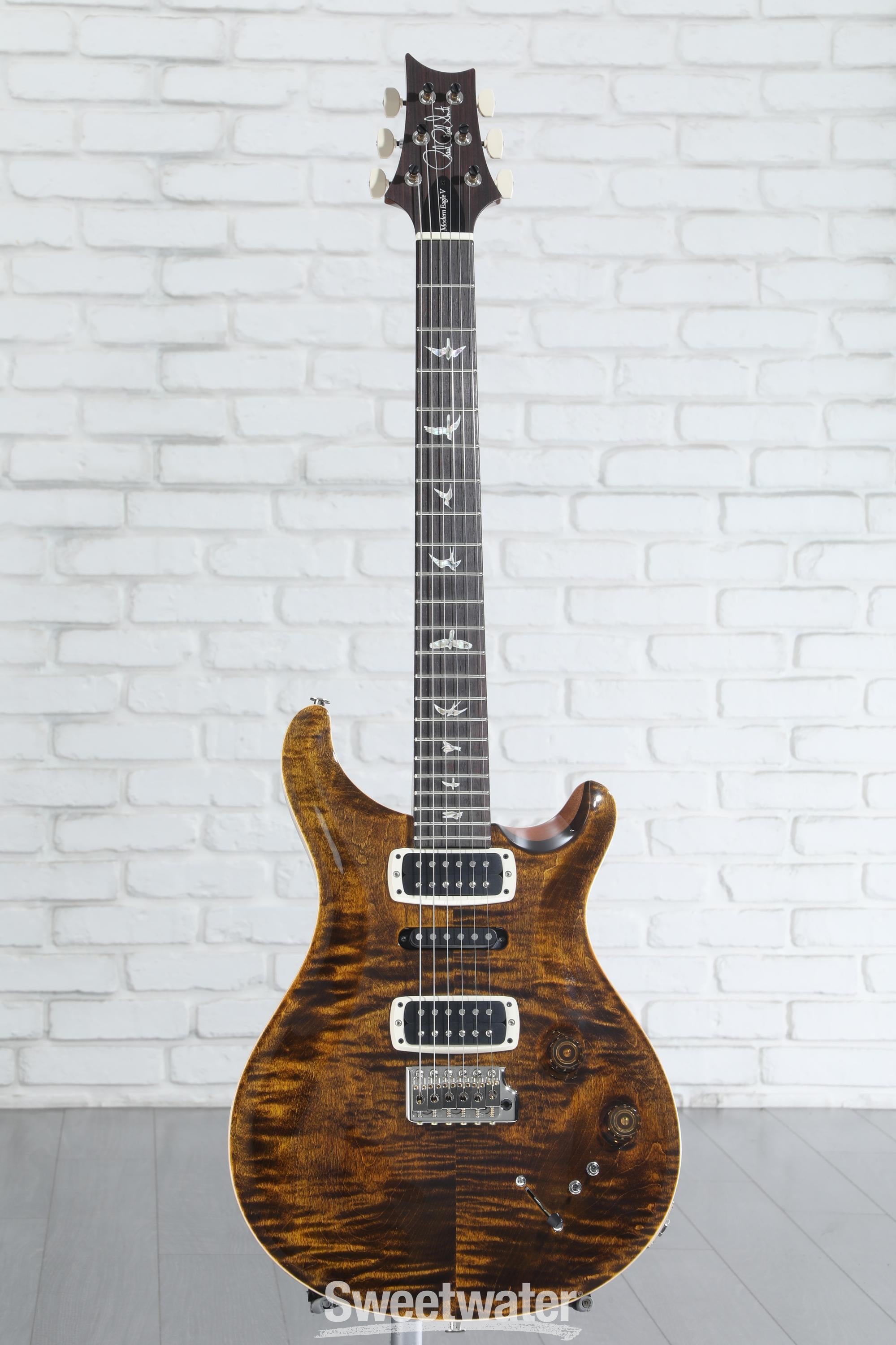 PRS Modern Eagle V Electric Guitar - Yellow Tiger | Sweetwater