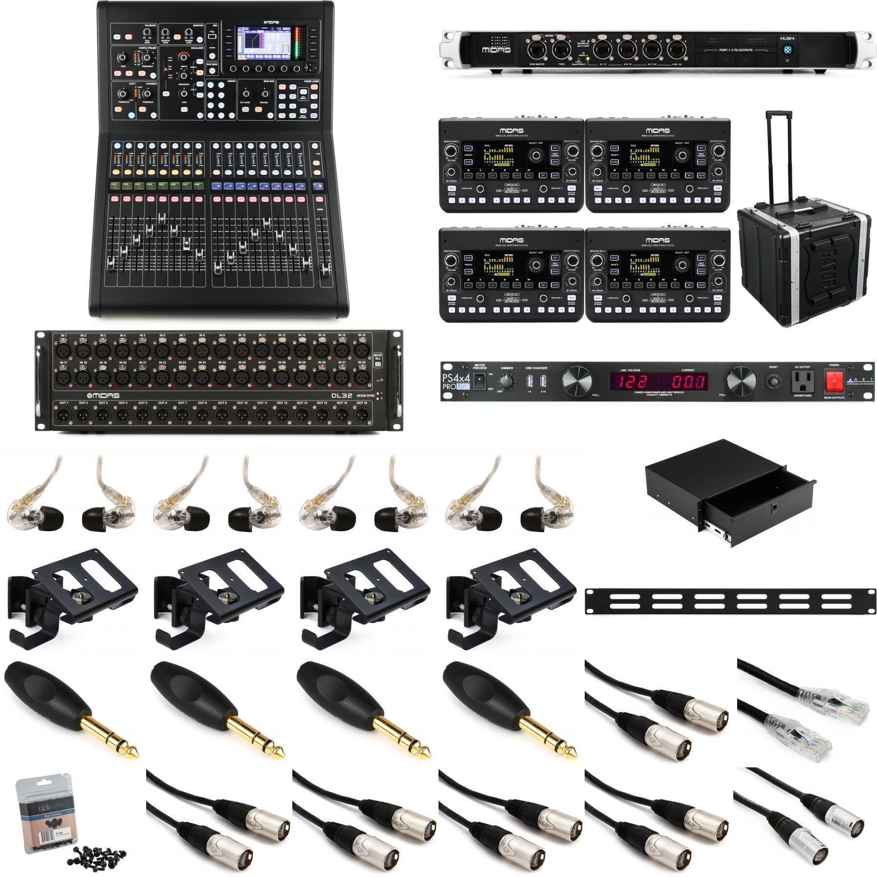 Midas M32R LIVE 40-channel Digital Mixer with Stagebox and Personal ...