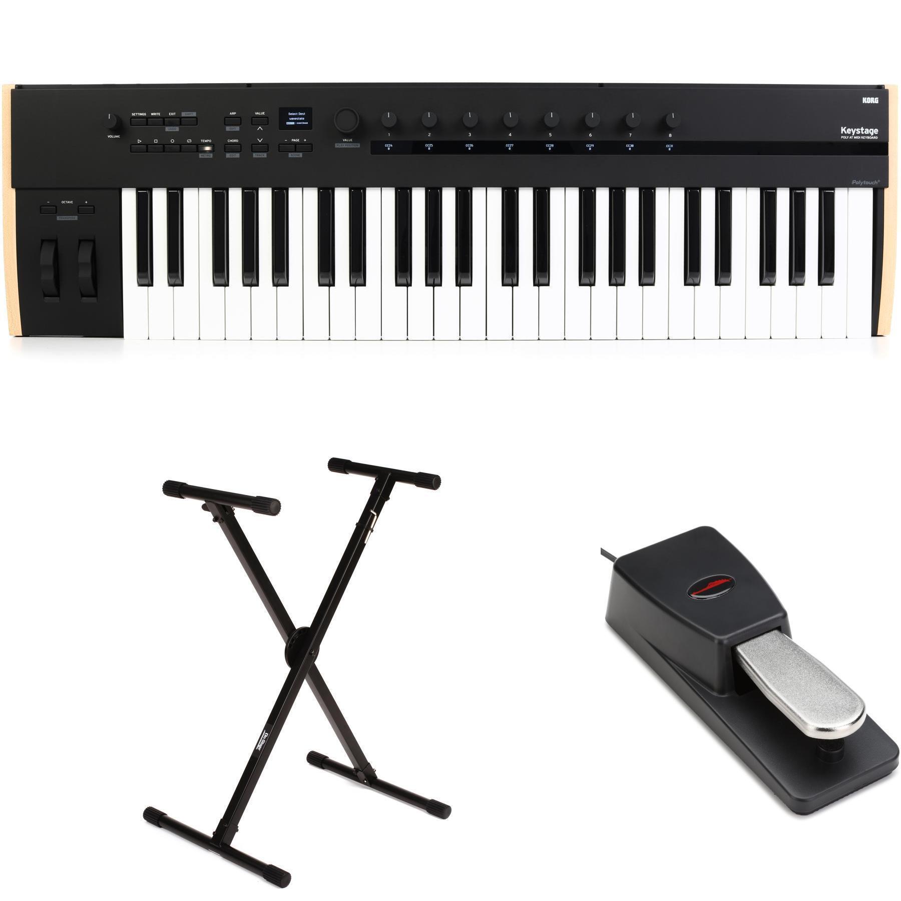 Korg Keystage 49-key MIDI Keyboard Controller Essentials Bundle ...