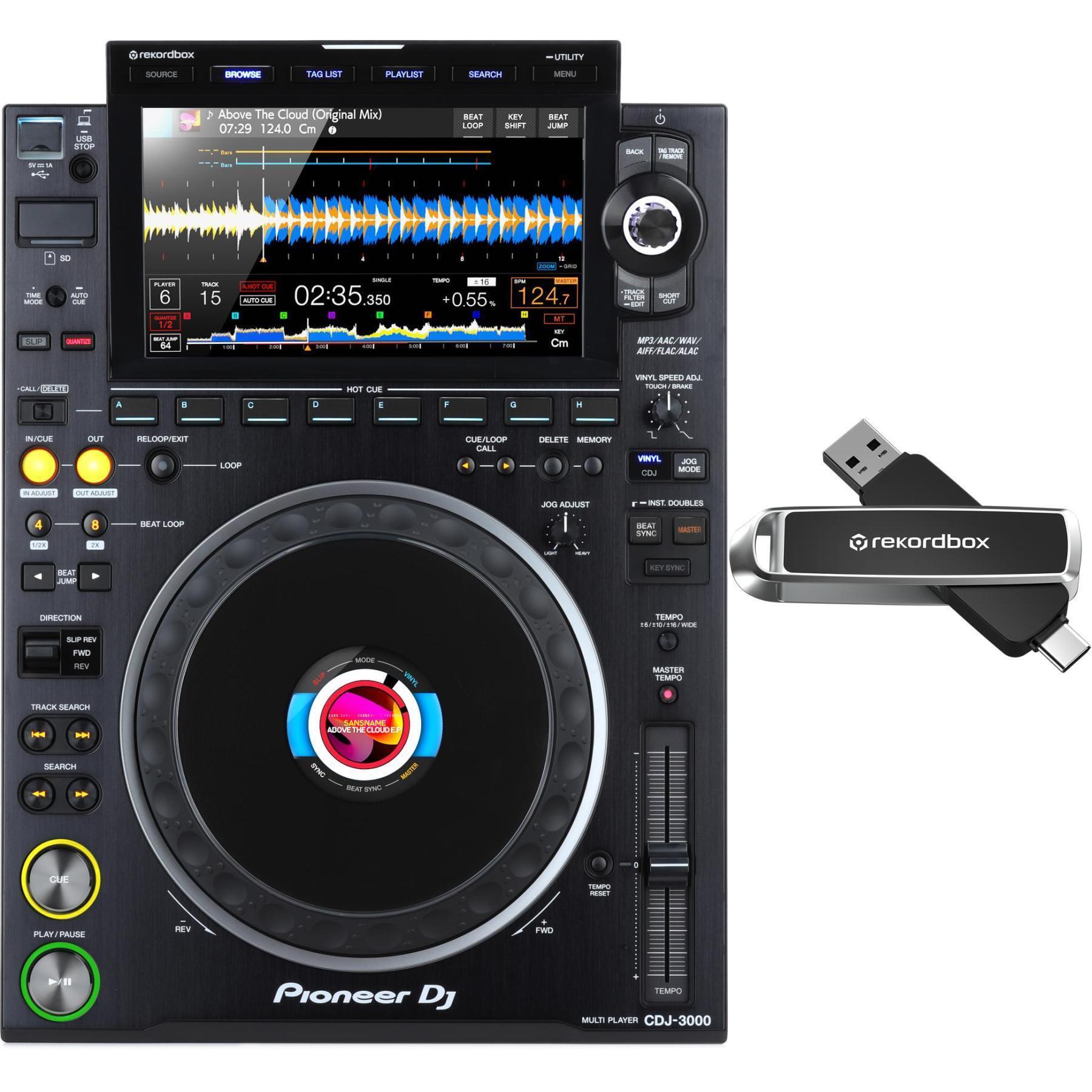 Pioneer DJ CDJ-3000 Professional DJ Media Player with Flash Drive - 1TB ...