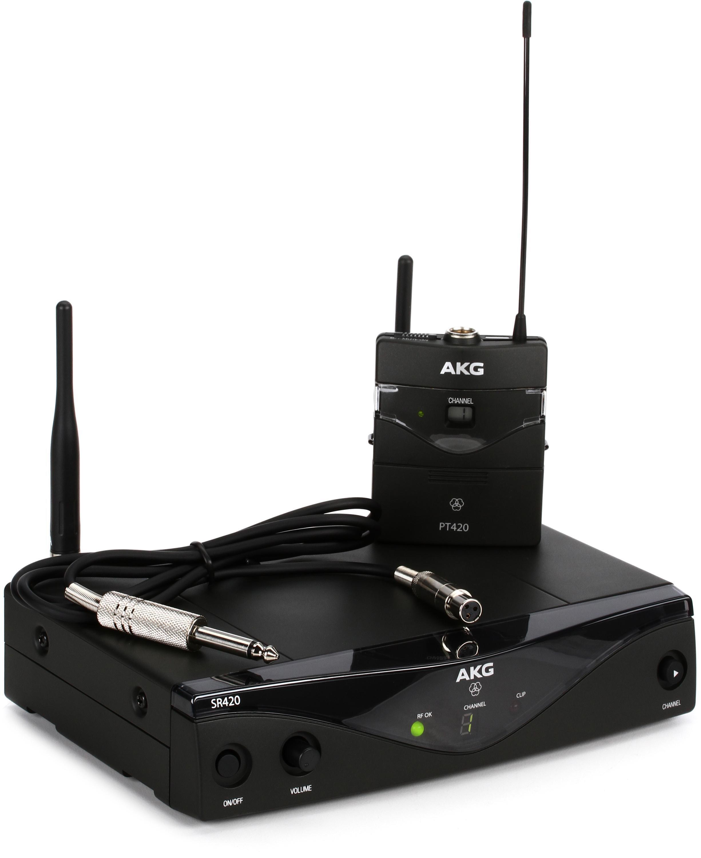 AKG WMS420 Instrumental Set Wireless Guitar System - Band A | Sweetwater