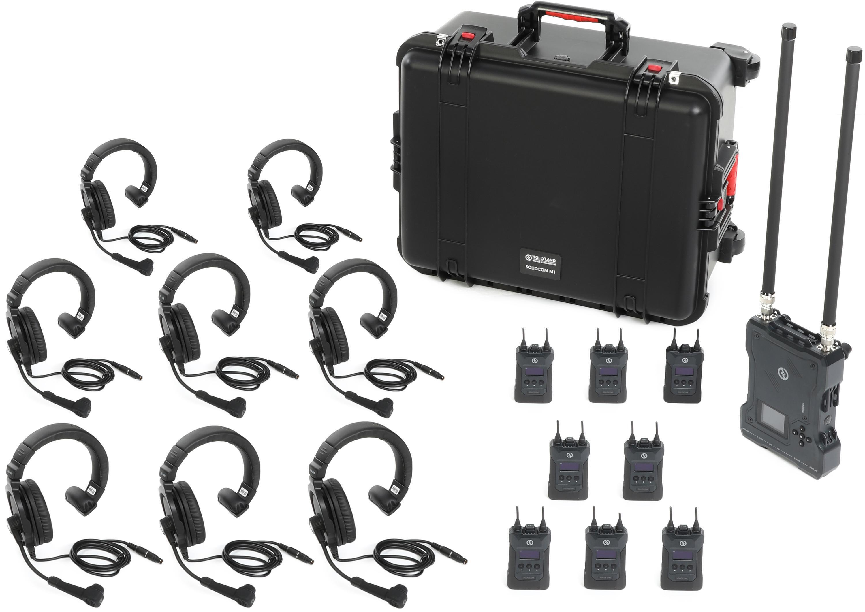 Hollyland Solidcom M1 Wireless Intercom System - 8 Beltpacks and Single ...