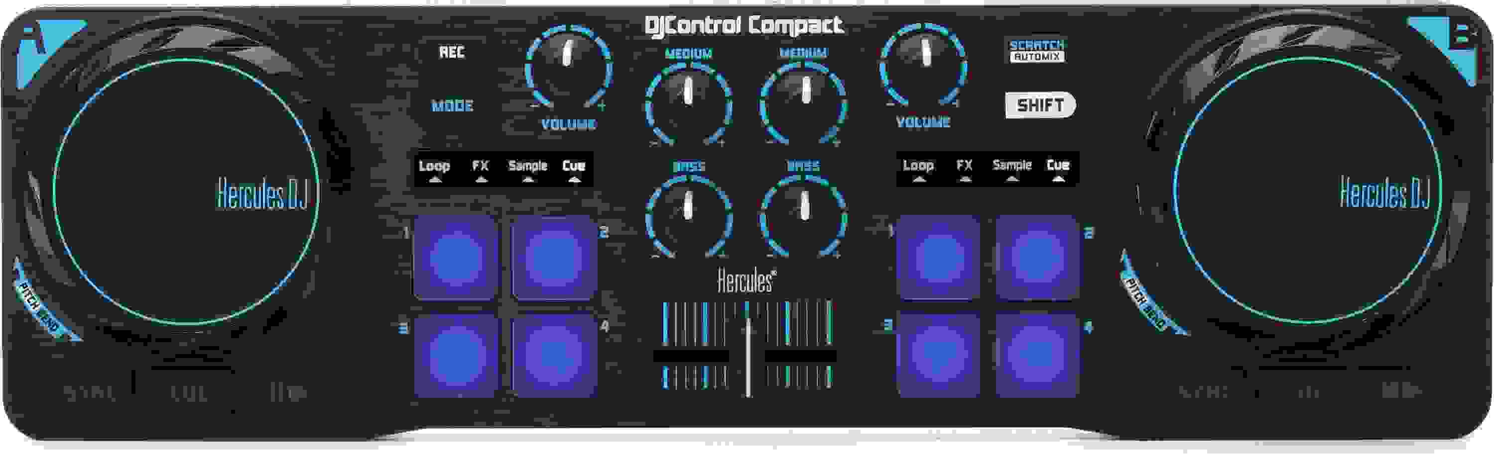Hercules DJ DJControl Compact 2-channel DJ Controller | Sweetwater