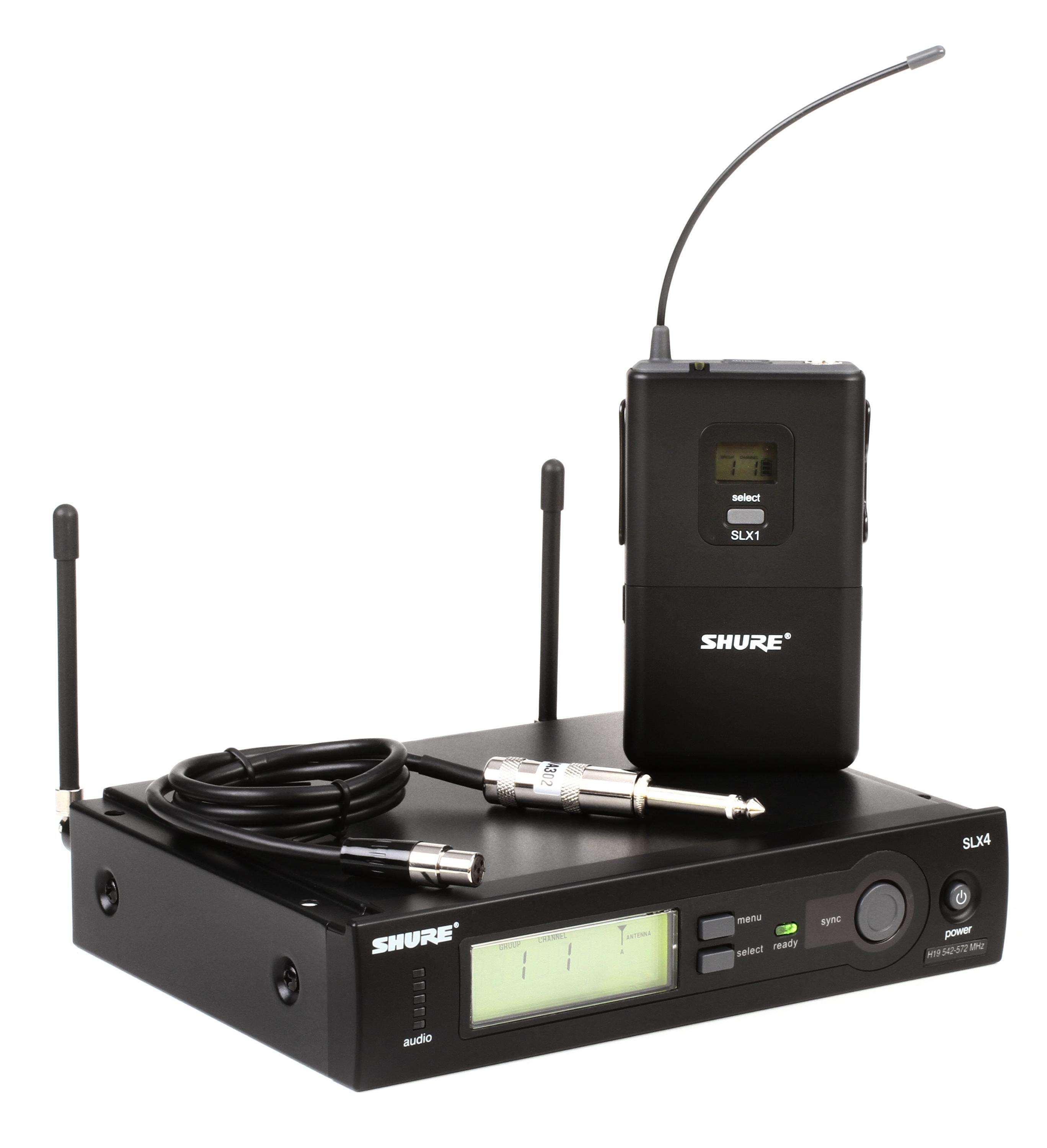 Shure SLX14 Wireless Guitar System - H19 Band | Sweetwater