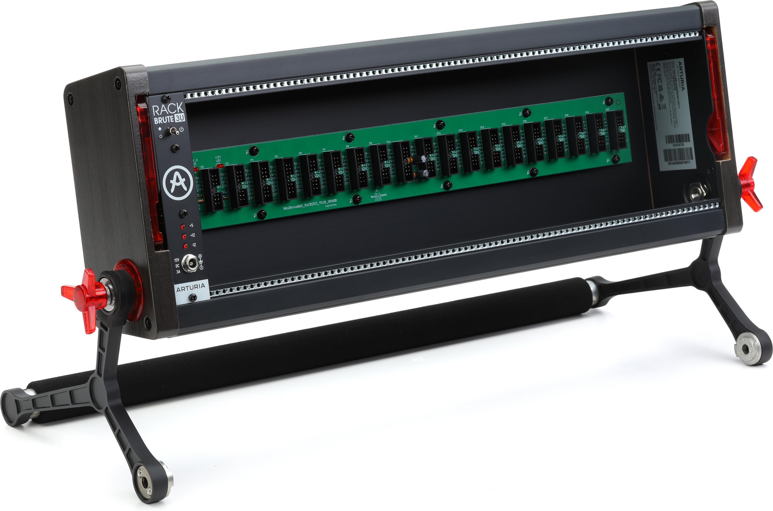 Arturia RackBrute 3U Eurorack Case with Power Supply - Noir | Sweetwater