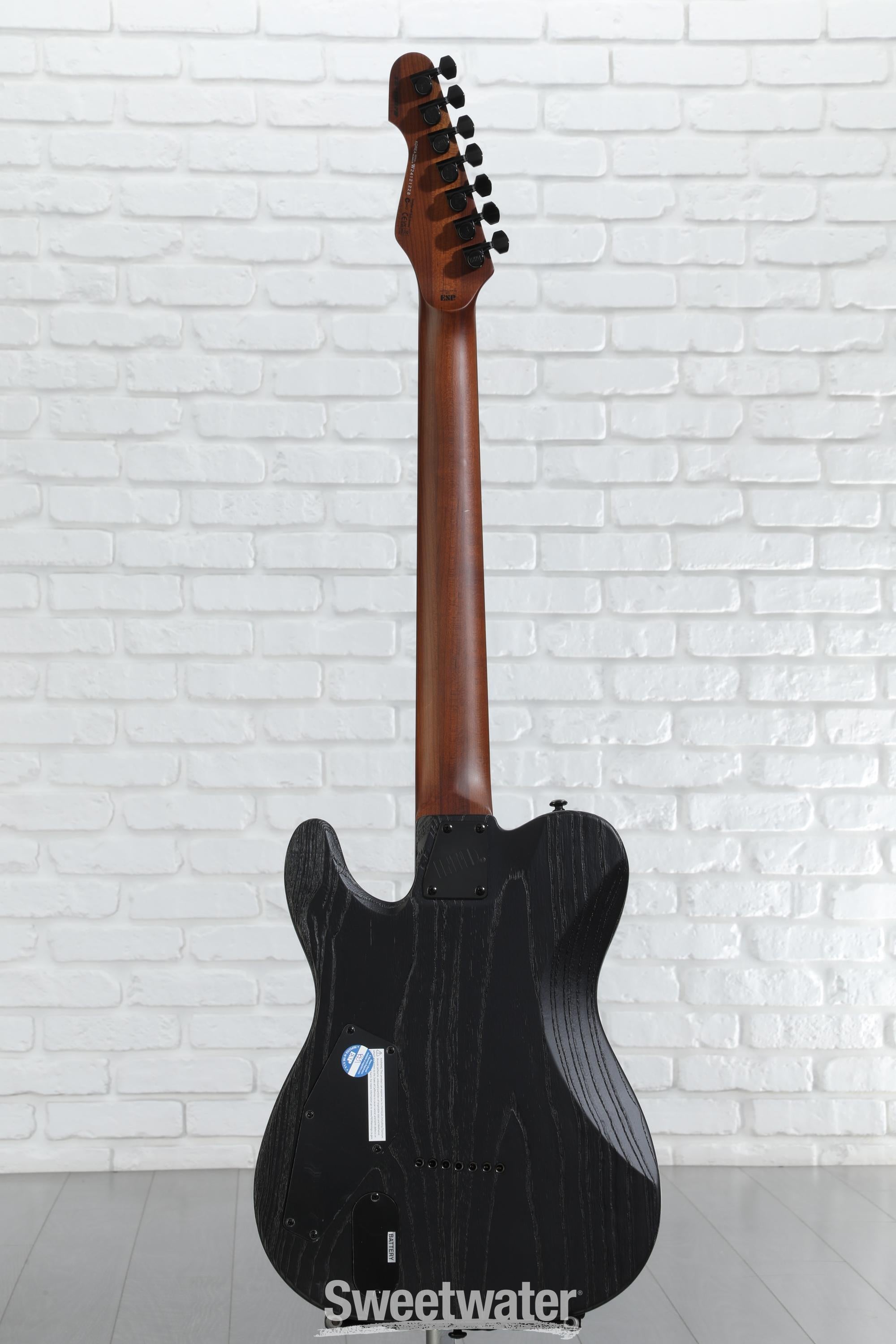 ESP LTD TE-1007B 7-string Baritone Electric Guitar - Black Blast ...