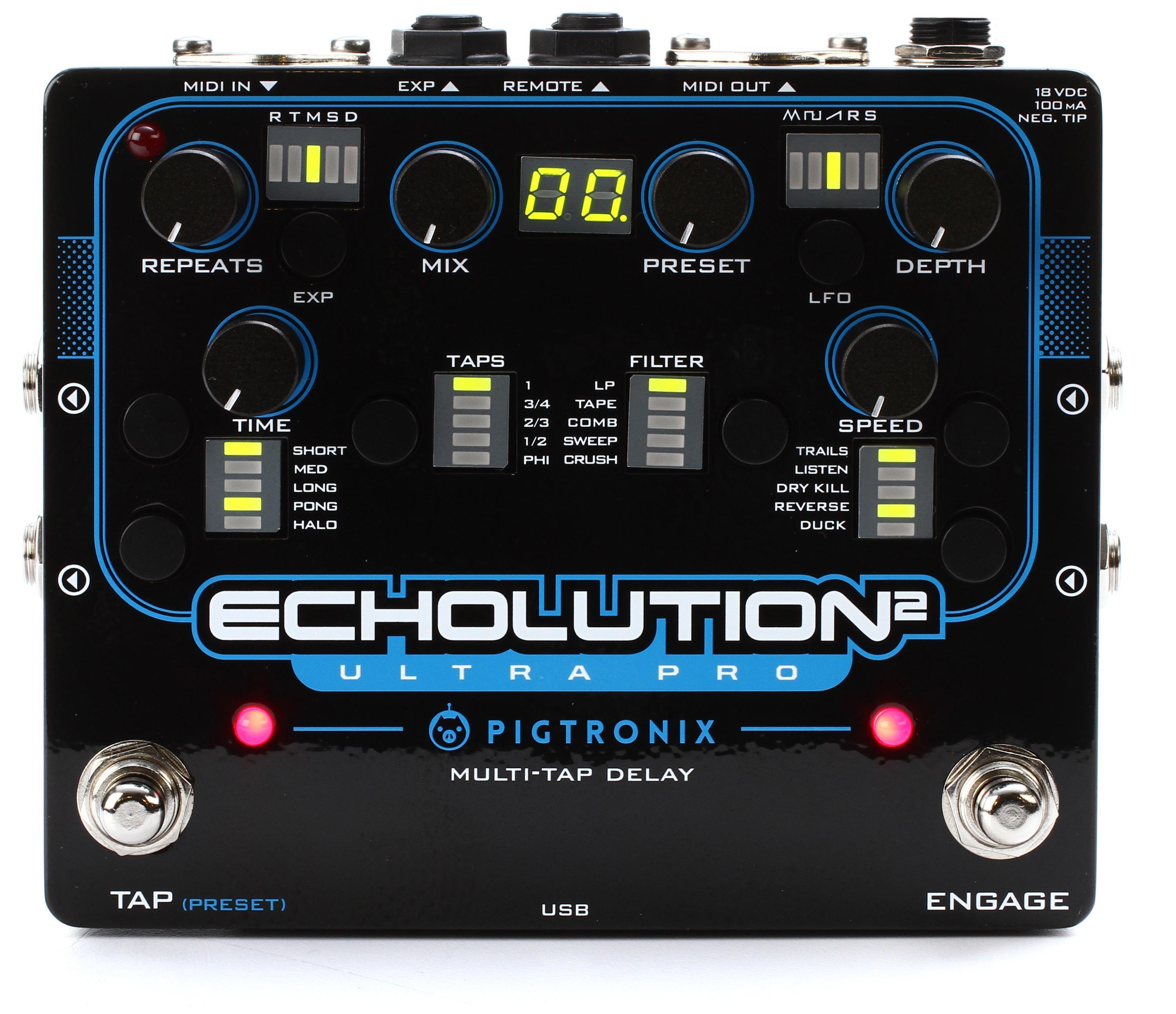 Pigtronix Echolution 2 Ultra Pro Delay Pedal | Sweetwater