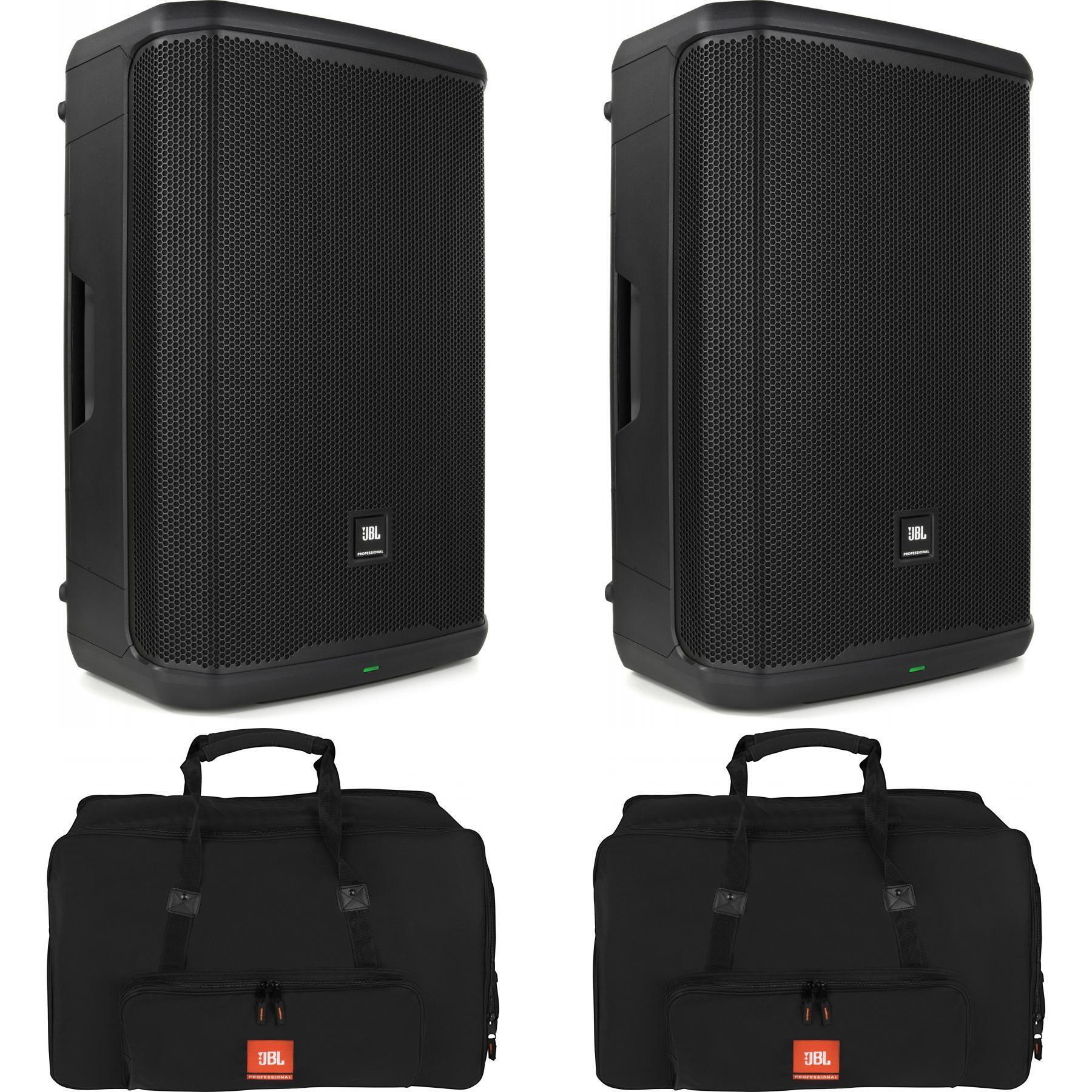 JBL PRX915 15-inch Powered Loudspeaker Pair Bag Bundle | Sweetwater