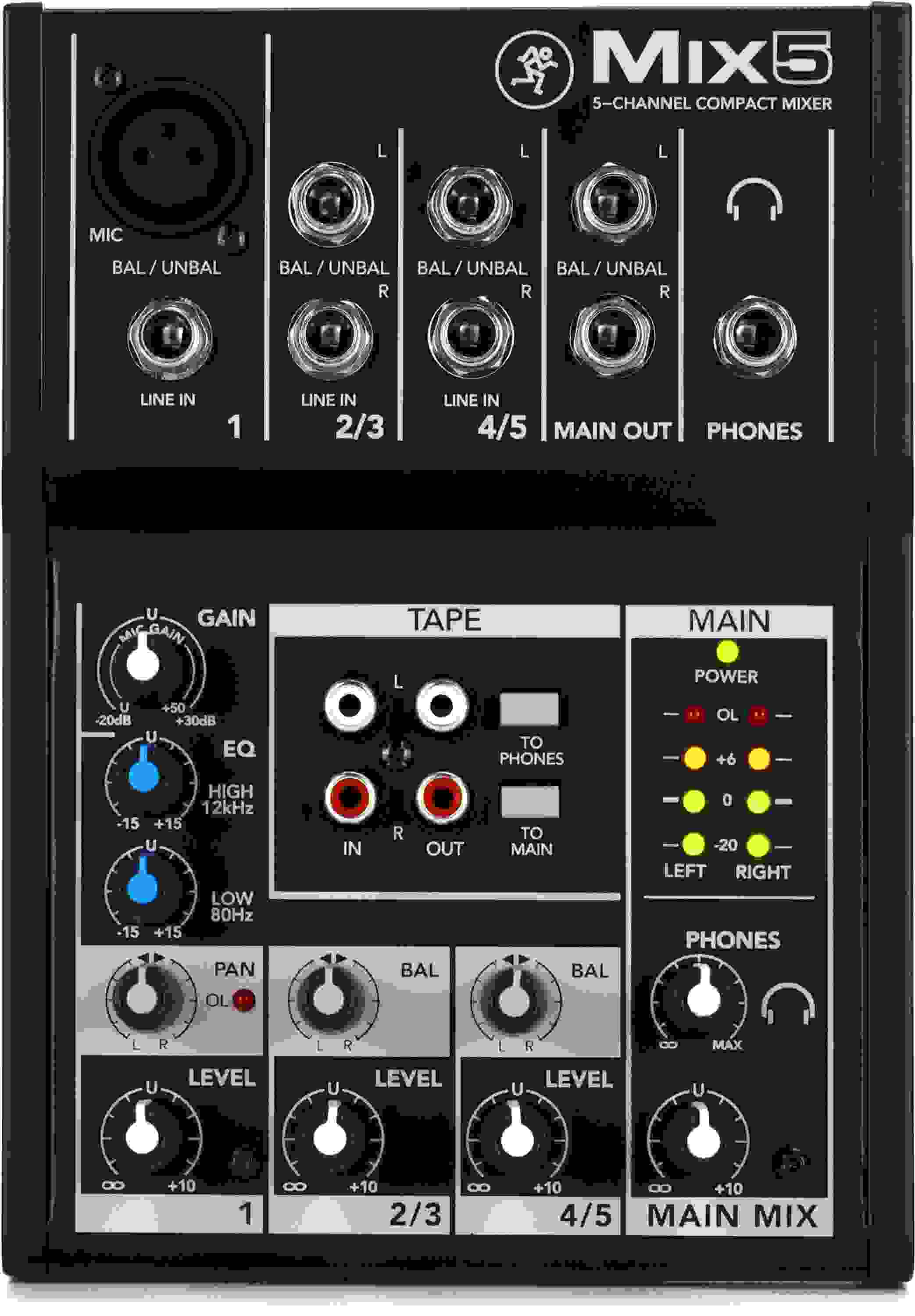 Mackie Mix5 5-channel Mixer | Sweetwater