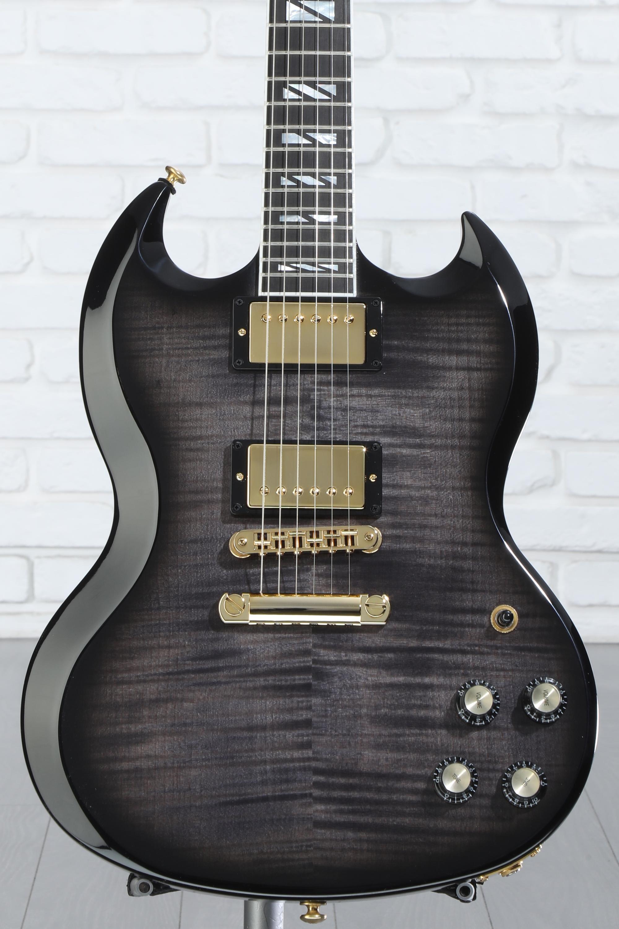 Gibson SG Supreme Electric Guitar - Translucent Ebony | Sweetwater