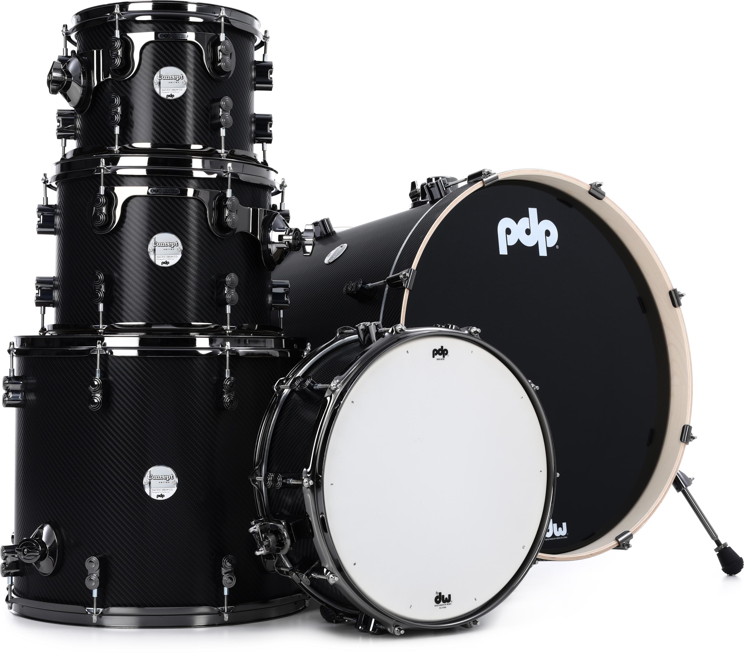 PDP Concept Maple 5-piece Shell Pack - Carbon Fiber | Sweetwater