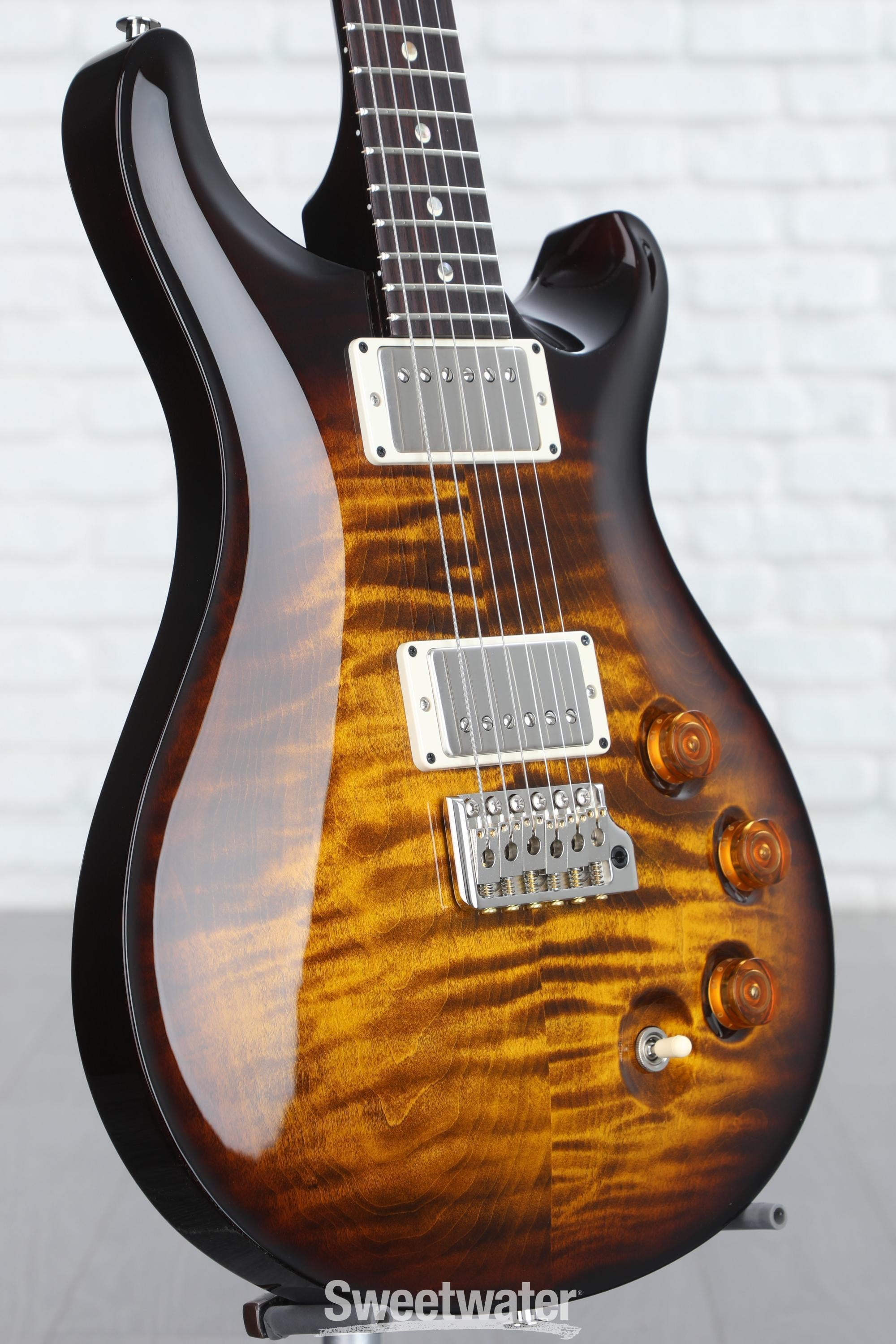 PRS DGT Electric Guitar with Moon Inlays - Black Gold Burst | Sweetwater