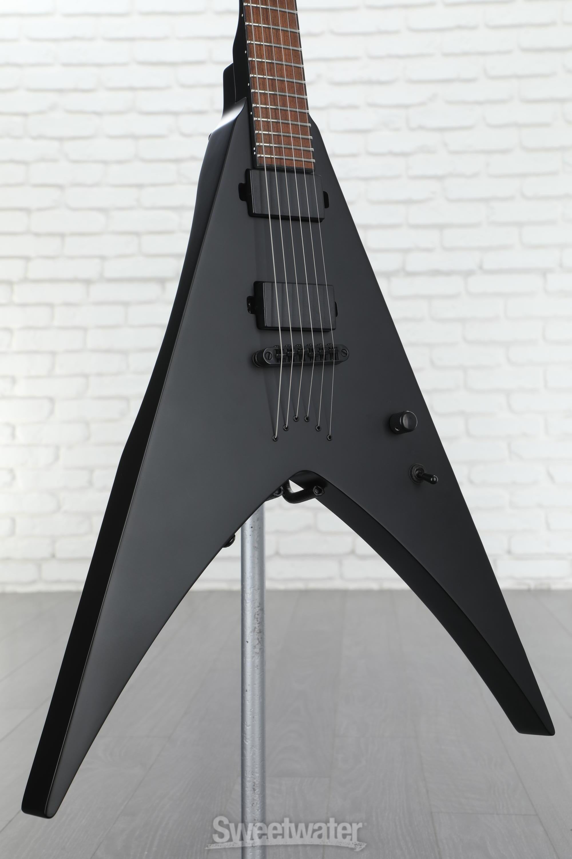 ESP LTD Nergal HEX-200 Signature Electric Guitar - Black Satin | Sweetwater