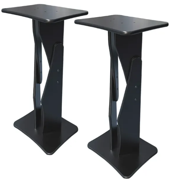 RAB Audio ProRak SDM100 Black Trim Variable Height Monitor Stands ...
