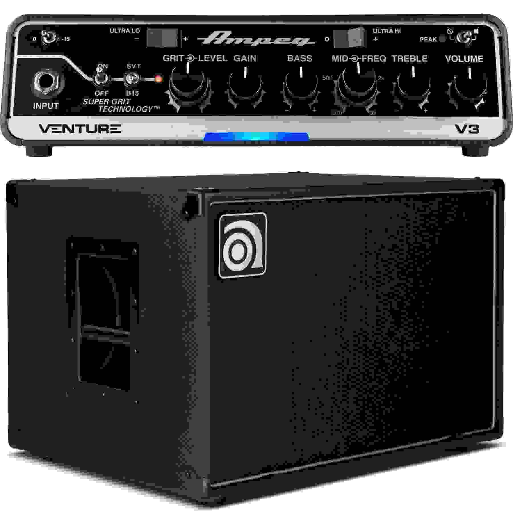 Ampeg Venture V3 300-watt Bass Head and 1x12 Cabinet | Sweetwater