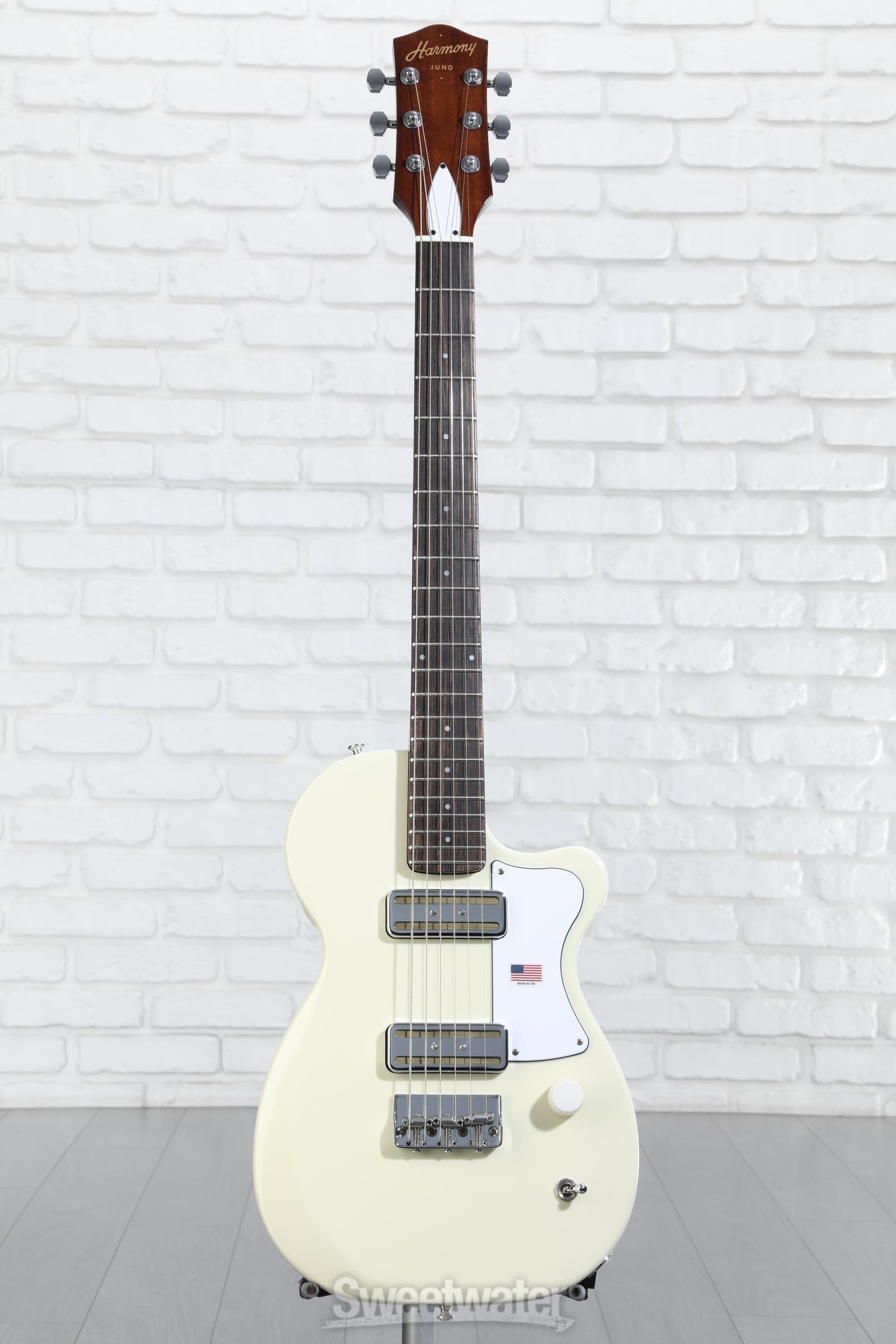 Harmony Juno Electric Guitar - Pearl White with Rosewood Fingerboard ...