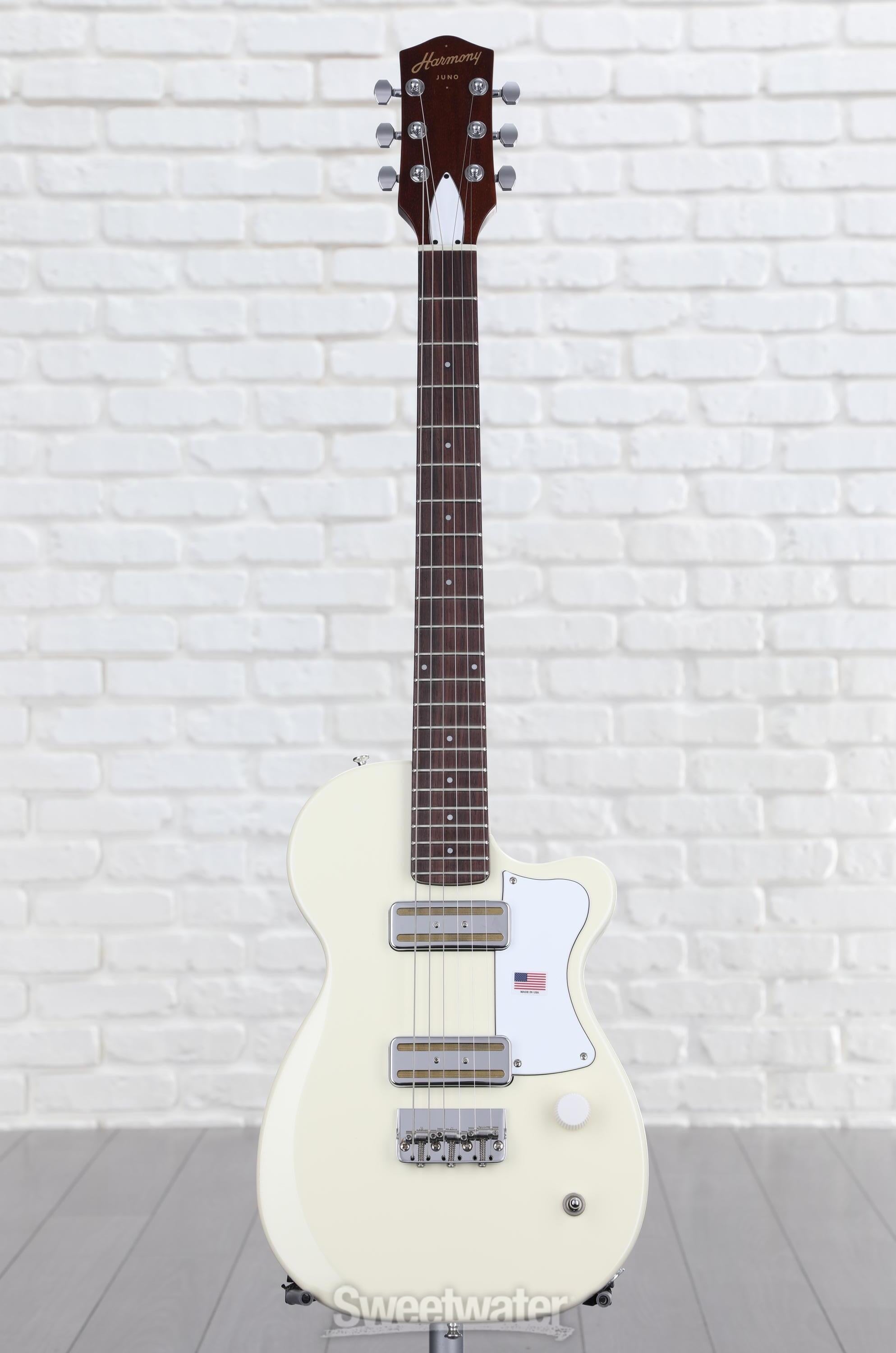 Harmony Juno Electric Guitar - Pearl White with Rosewood Fingerboard ...