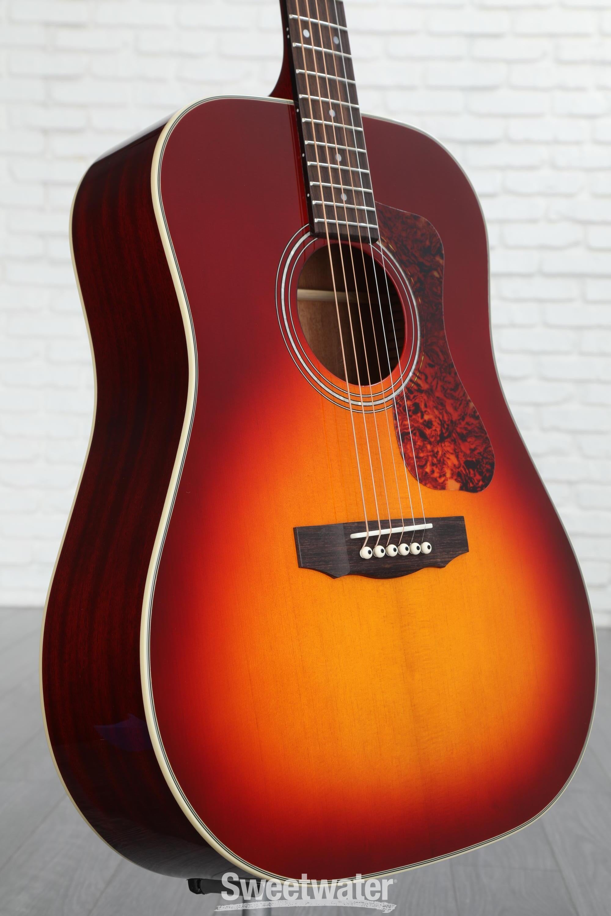 Guild D-140 Dreadnought Acoustic Guitar - Cherry Burst | Sweetwater
