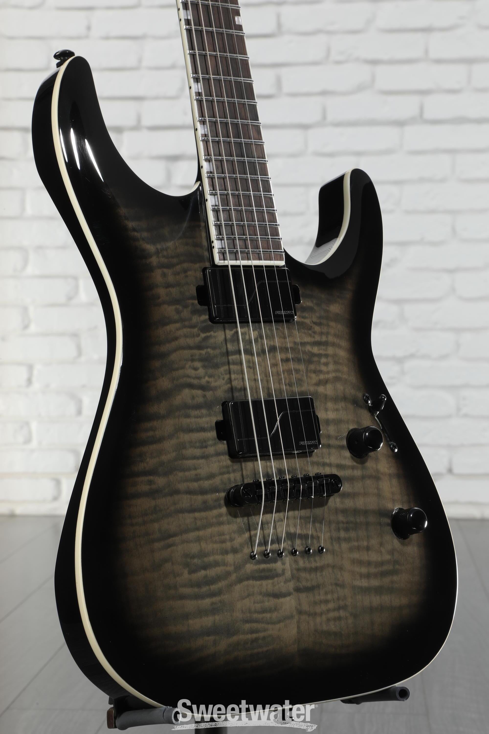 ESP LTD MH-1000 Electric Guitar - Charcoal Burst | Sweetwater
