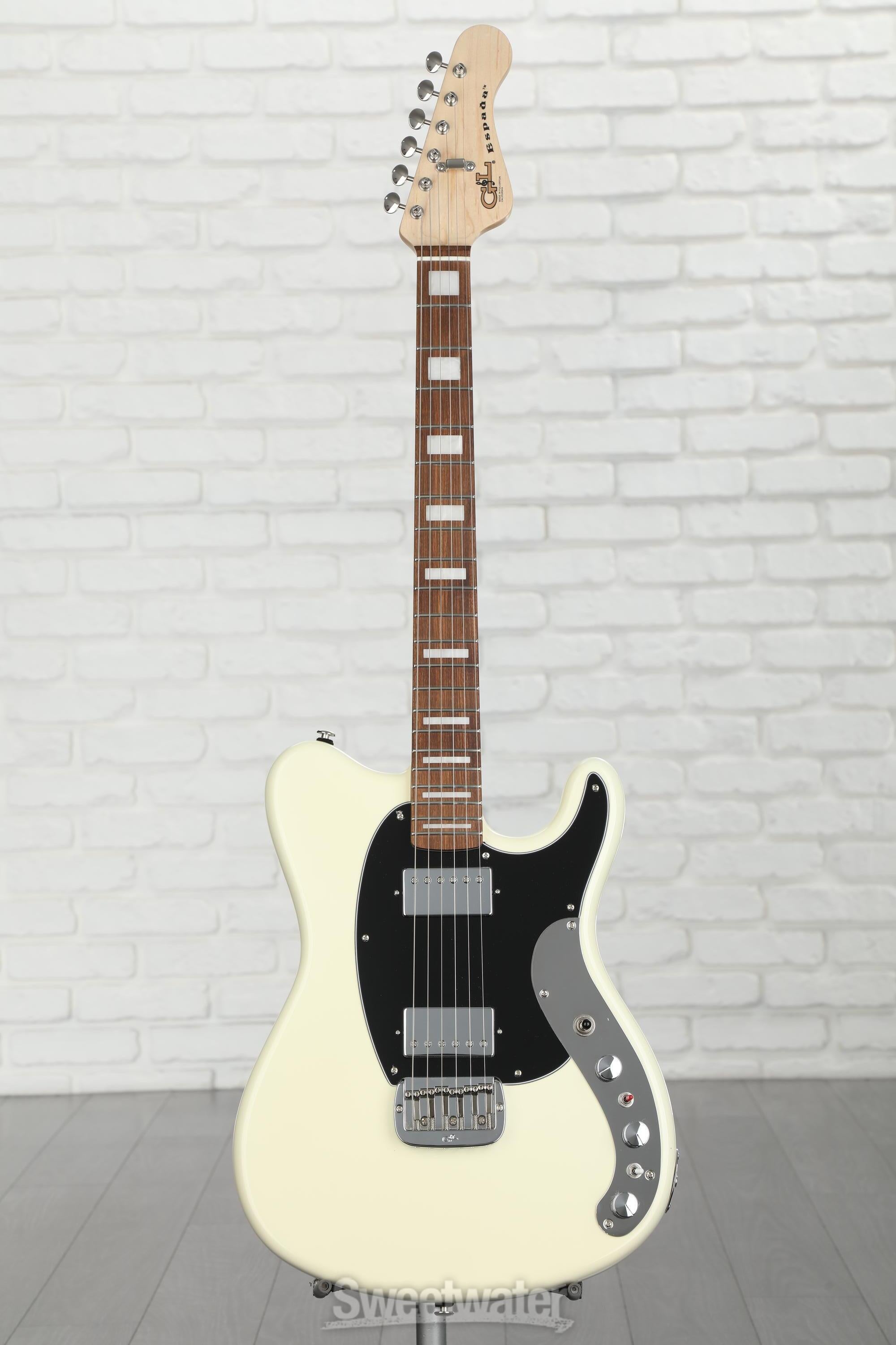 G&L CLF Research Espada HH Active Electric Guitar - Vintage White ...