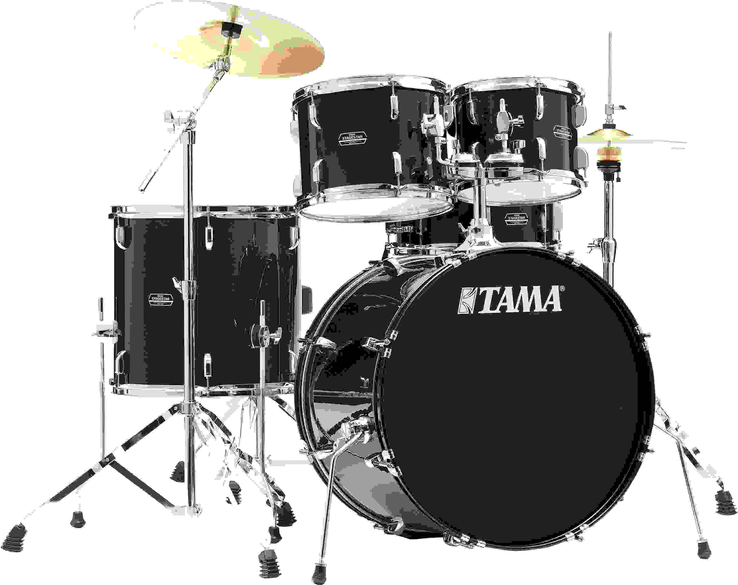Tama Stagestar 5-piece Complete Drum Set - Black Night Sparkle | Sweetwater