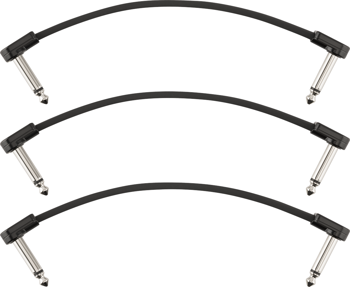Fender Blockchain 6-inch Patch Cable Right Angle to Right Angle (3-pack ...