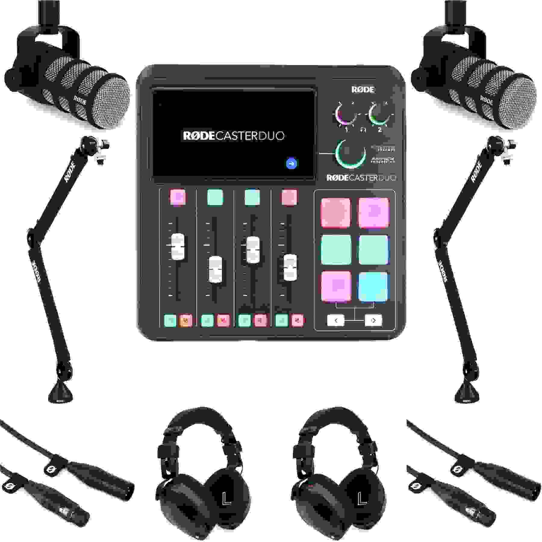 Rode RODECaster Duo Streaming Mixer and PodMic Duo Bundle | Sweetwater