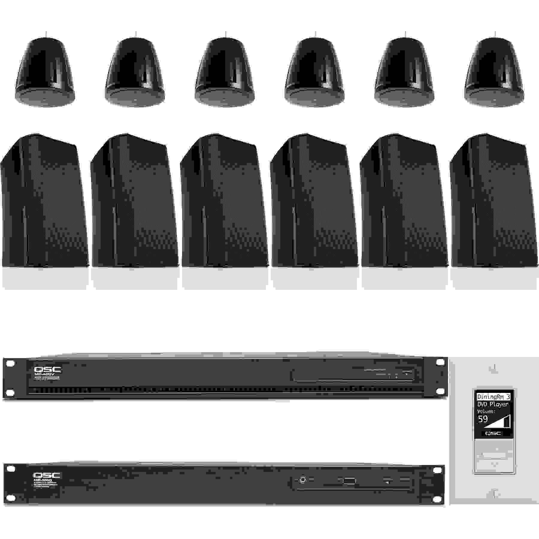 QSC Premium 2-Zone Bar/Restaurant Sound System | Sweetwater