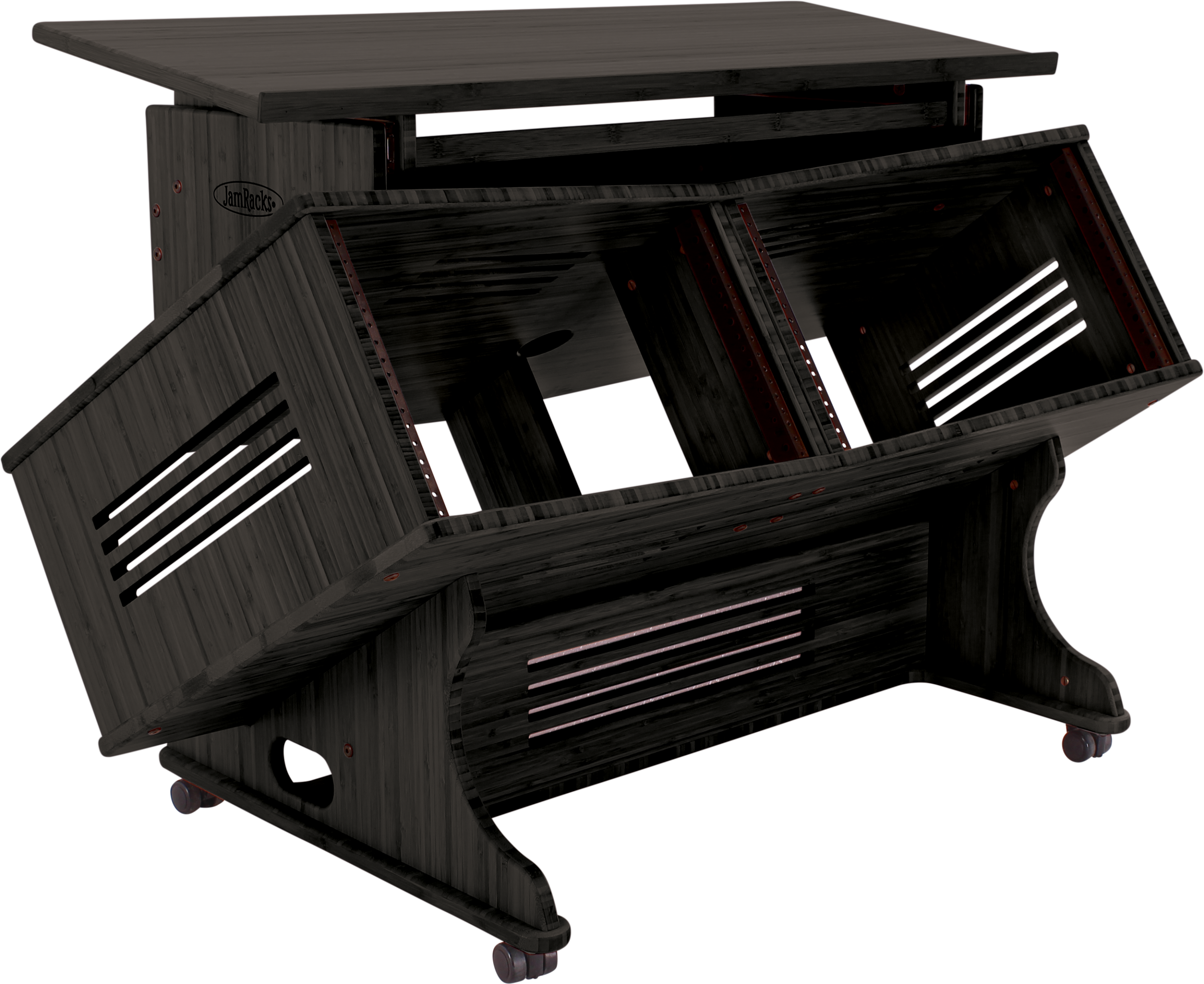 JamRacks Vcar Sidecar Dual 6U Studio Rack with Two Sliding Trays ...