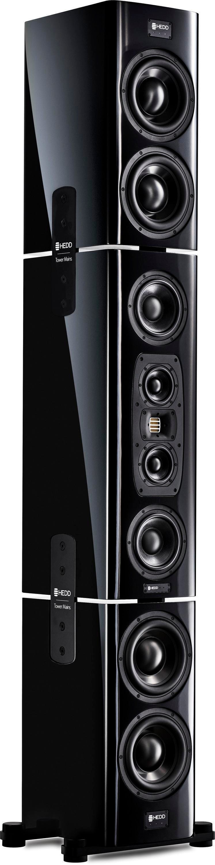 HEDD Tower Mains Extended Powered Studio Monitor - Gloss Black (each ...