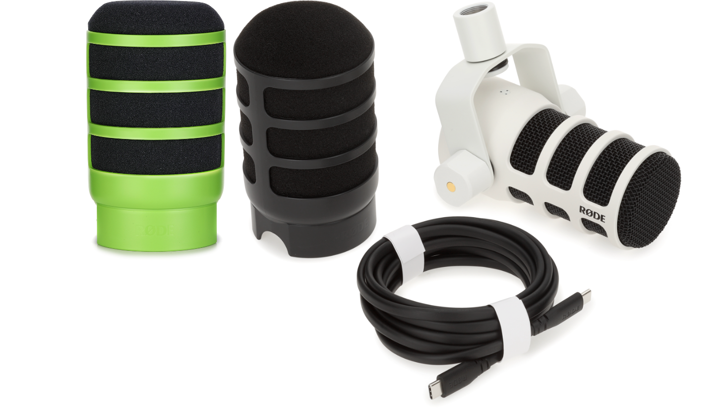 Rode PodMic USB Dynamic Broadcast Microphone with Pop Filter - Green ...