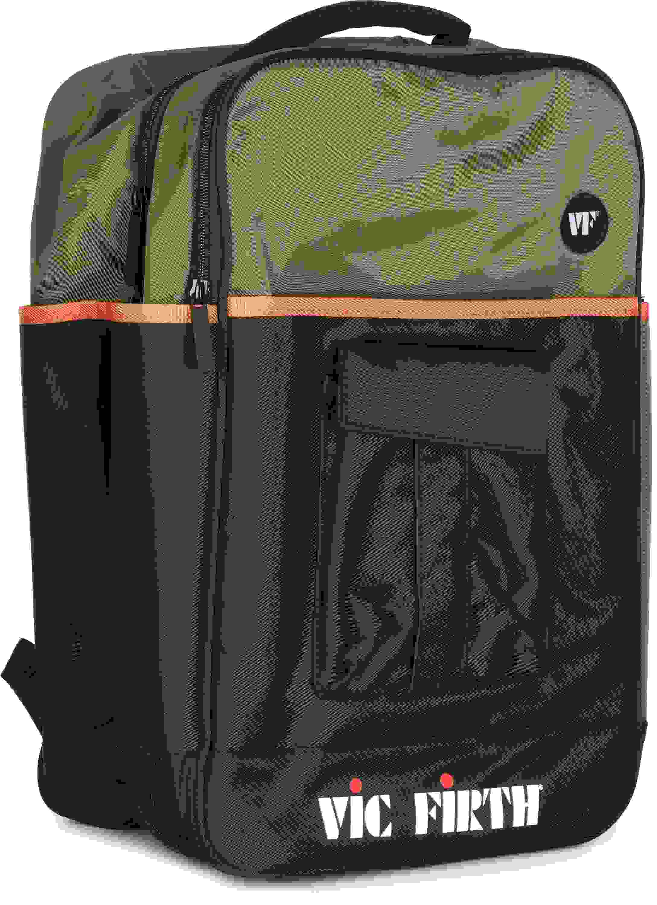 Vic Firth Professional Tech Backpack - Green/Black | Sweetwater