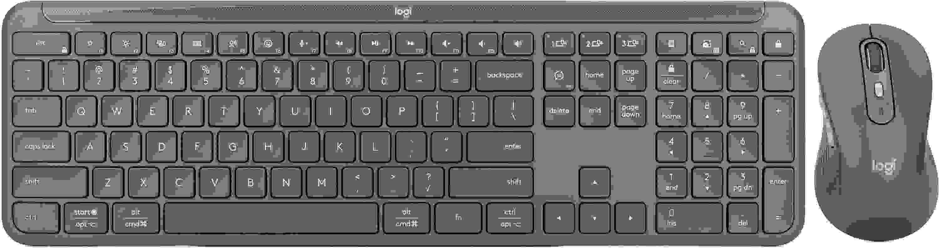 Logitech Signature Slim Combo MK955 Wireless Keyboard and Mouse ...
